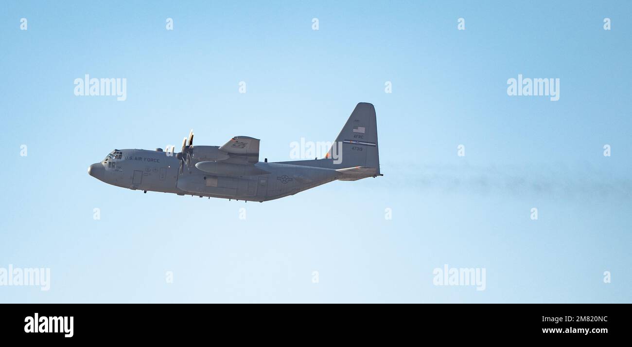 A C-130 Hercules aircraft from the 302nd Airlift Wing (AW), Air Force ...