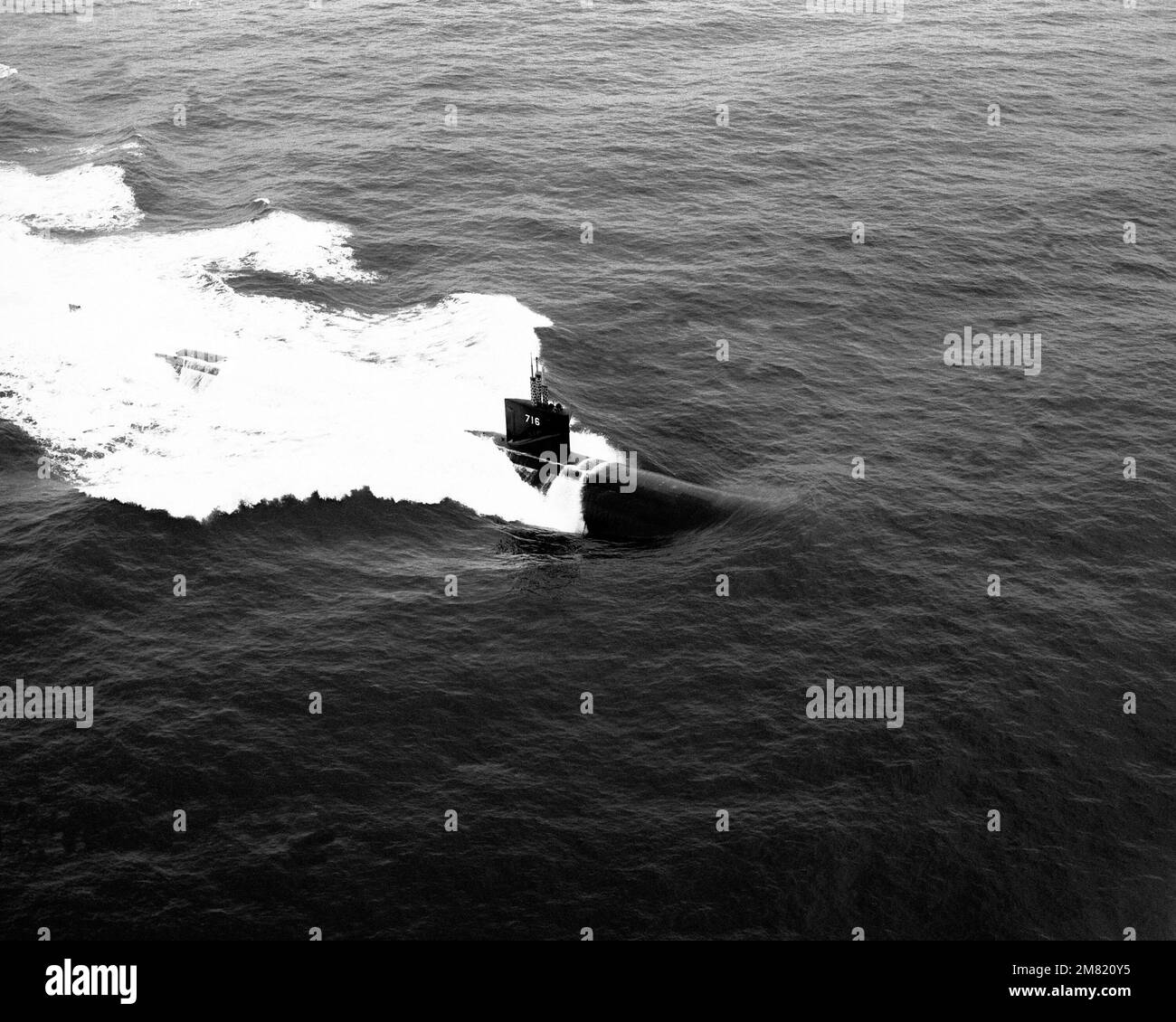 Aerial starboard view of the Los Angeles class nuclear-powered attack ...
