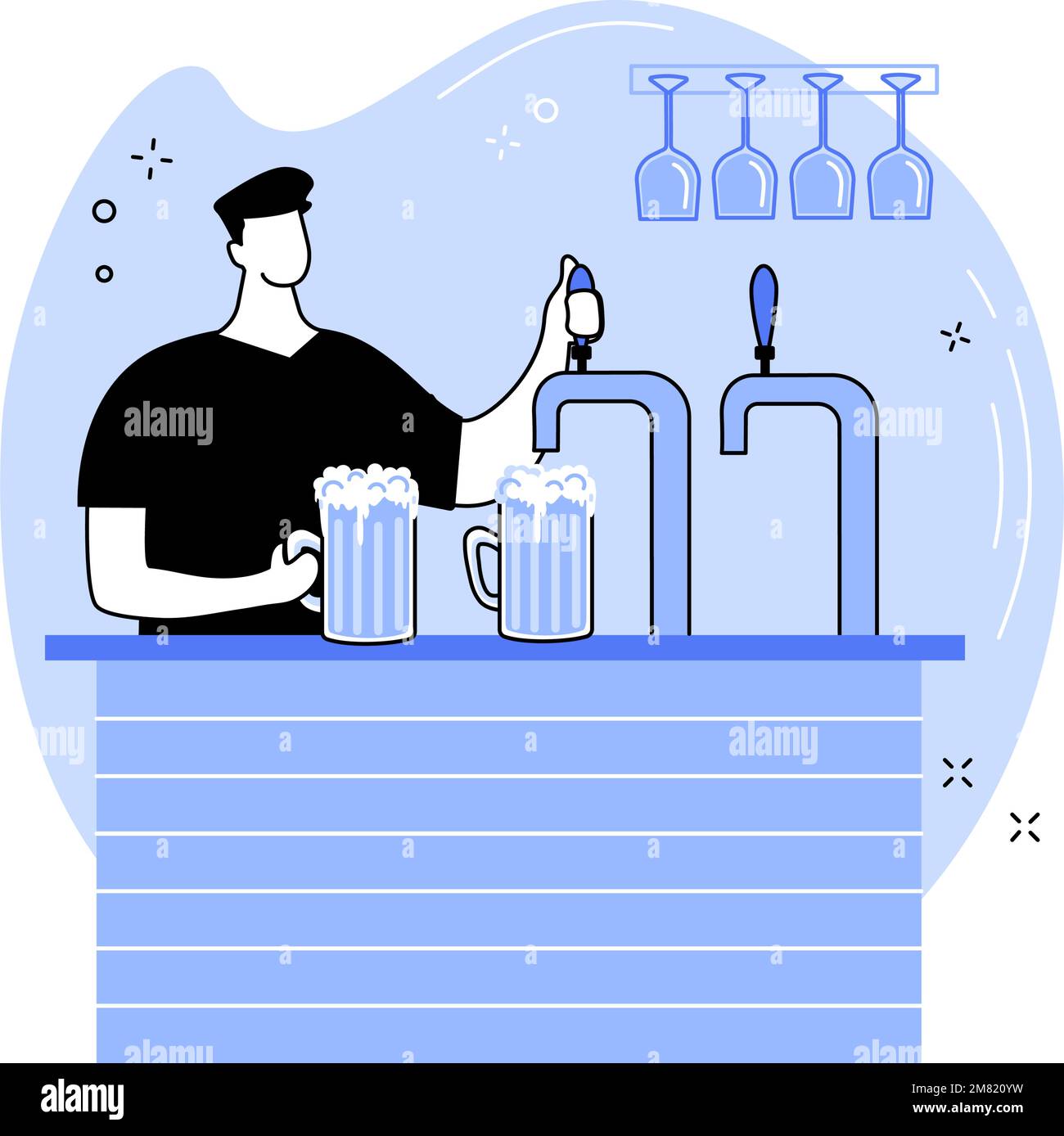 Draft beer isolated cartoon vector illustrations Stock Vector Image ...