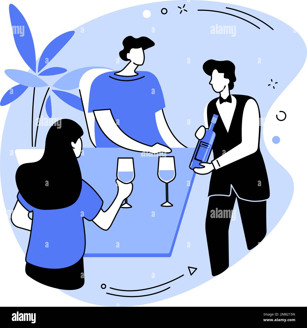 Wine tasting isolated cartoon vector illustrations Stock Vector Image ...