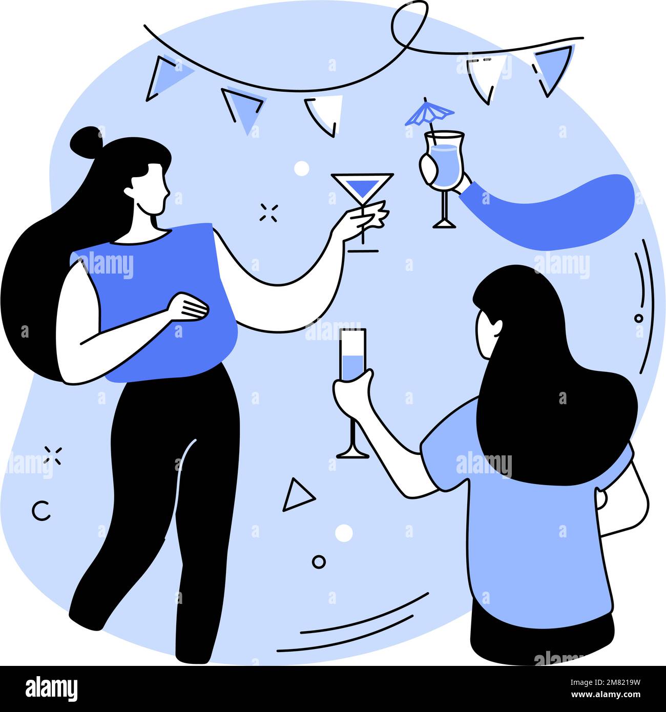 Cocktail party isolated cartoon vector illustrations Stock Vector Image ...