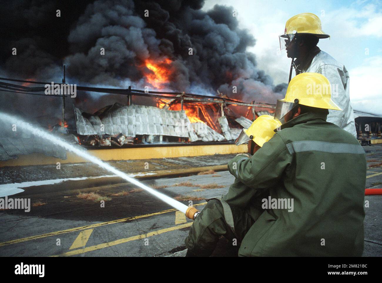 American and Filipino firefighters from the 3rd Civil Engineering fire ...