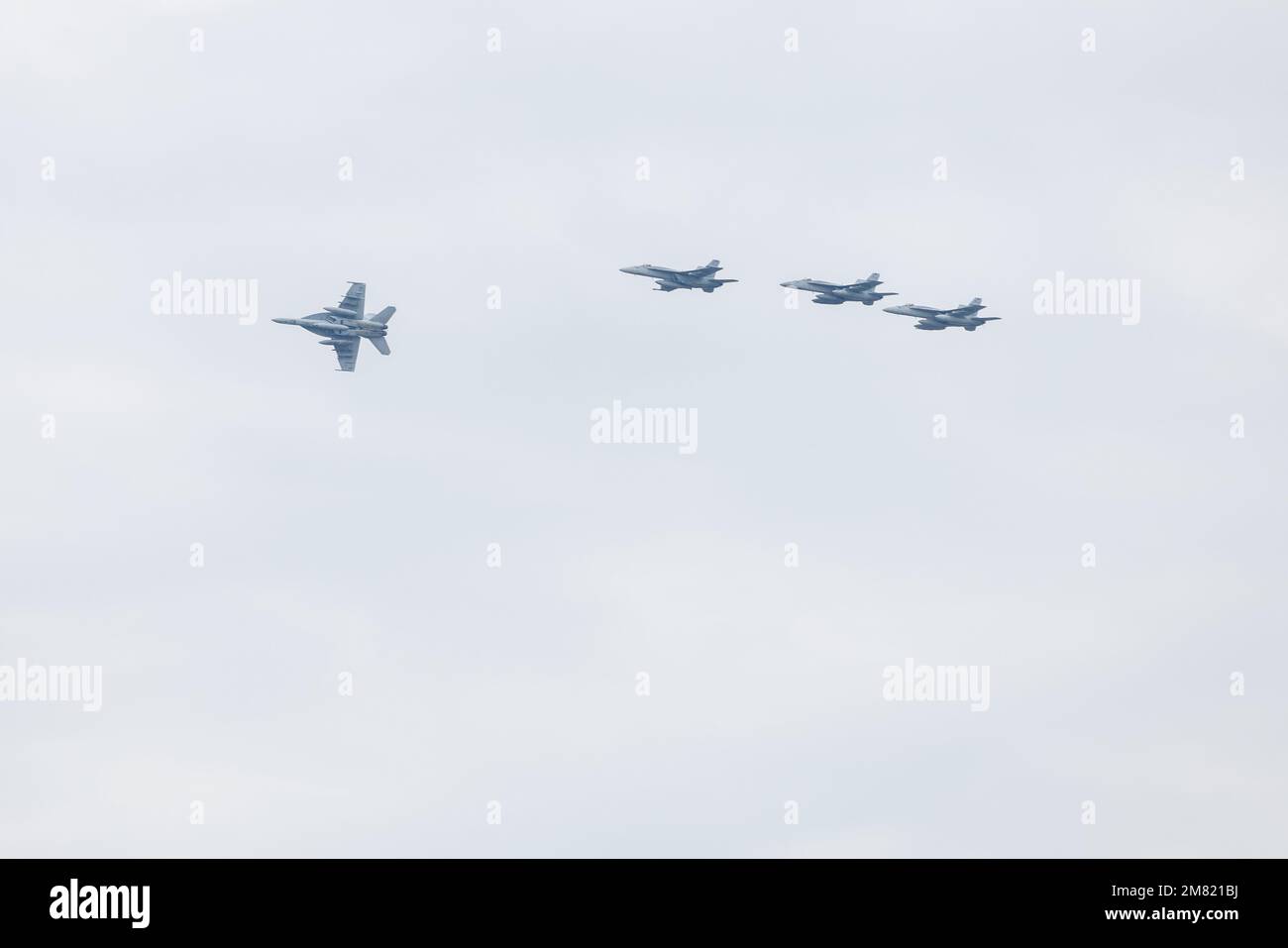 U.S. Navy pilots with Carrier Air Wing (CVW) 5, return to Marine Corps ...
