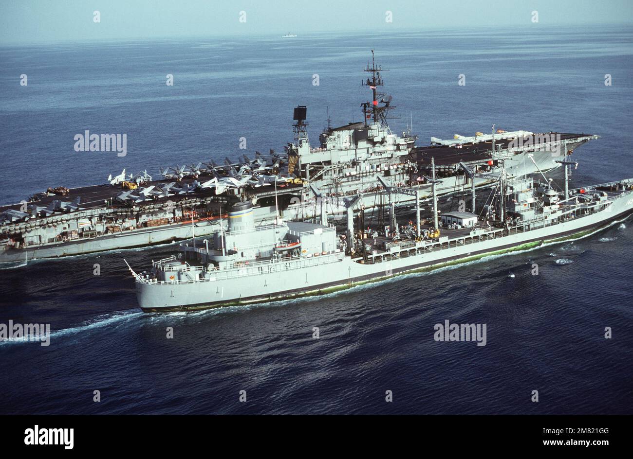 A starboard quarter view of the oiler USNS HASSAYAMPA (T-AO 145 ...