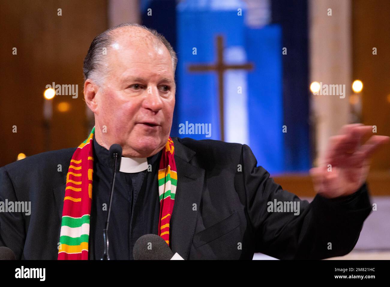 Portland, USA. 11th Jan, 2023. Rev. Mark Knutson, Chair of 'Lift Every ...