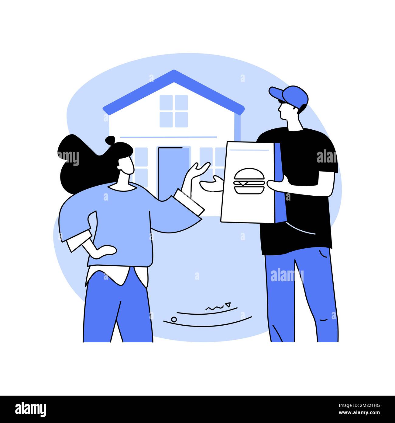Restaurant food delivery isolated cartoon vector illustrations Stock ...