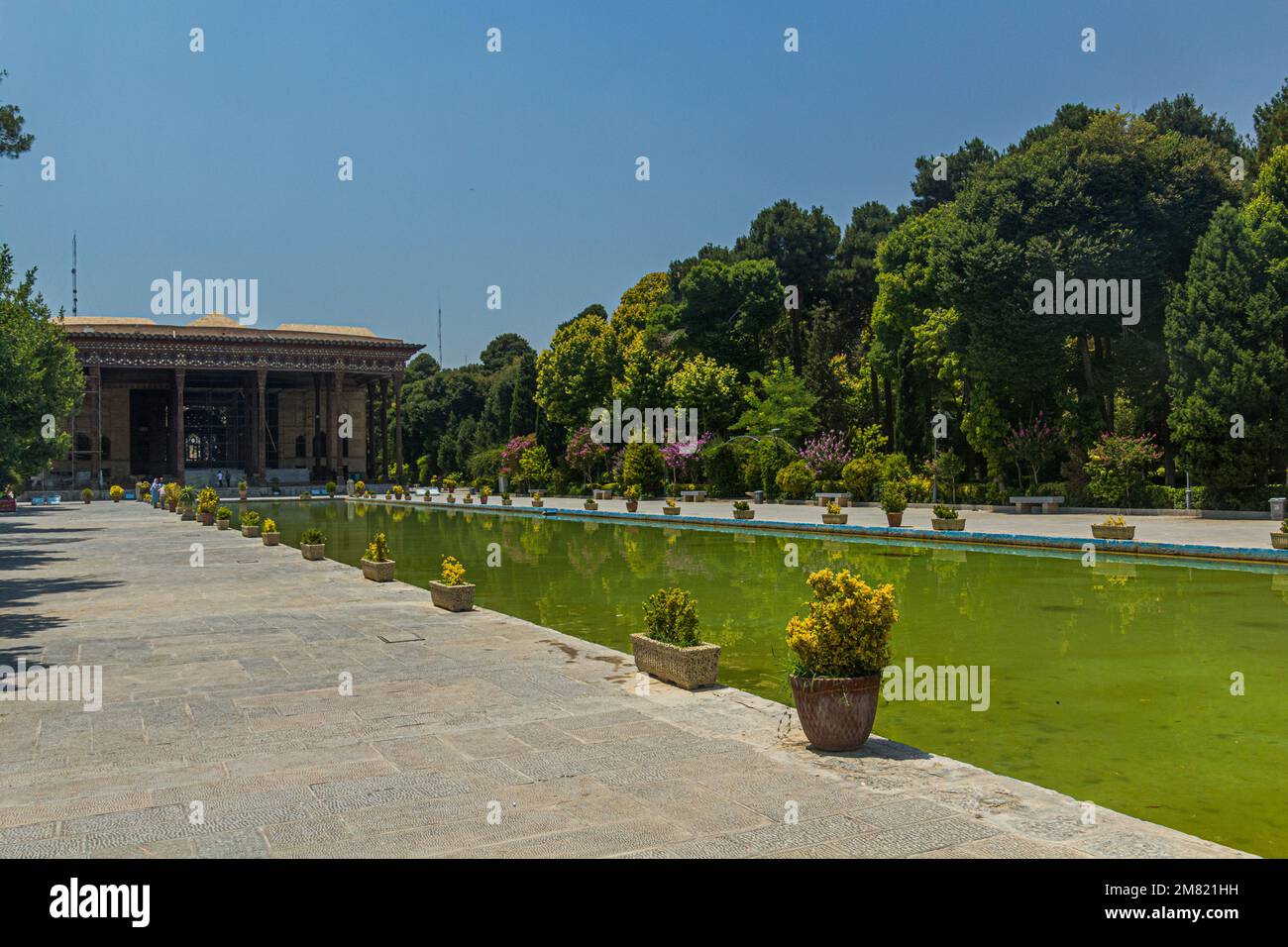 Garden of Chehel Sotoon Palace in Isfahan, Iran Stock Photo - Alamy