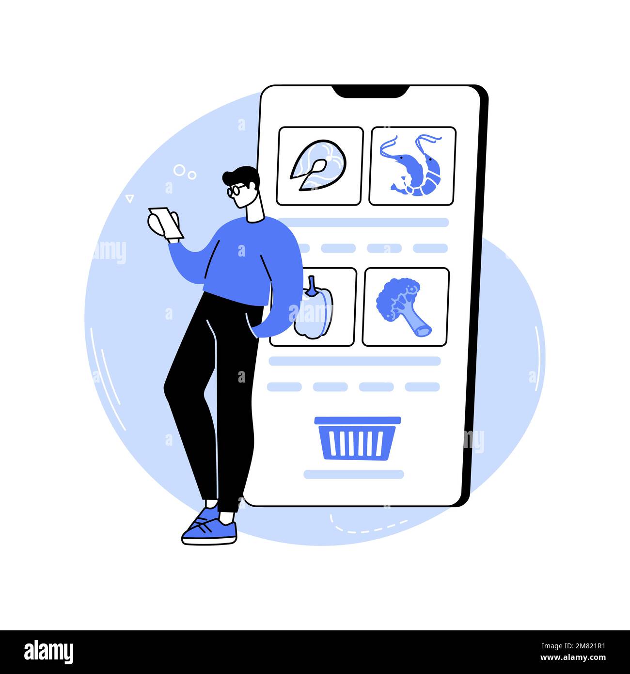 Making order online isolated cartoon vector illustrations Stock Vector ...