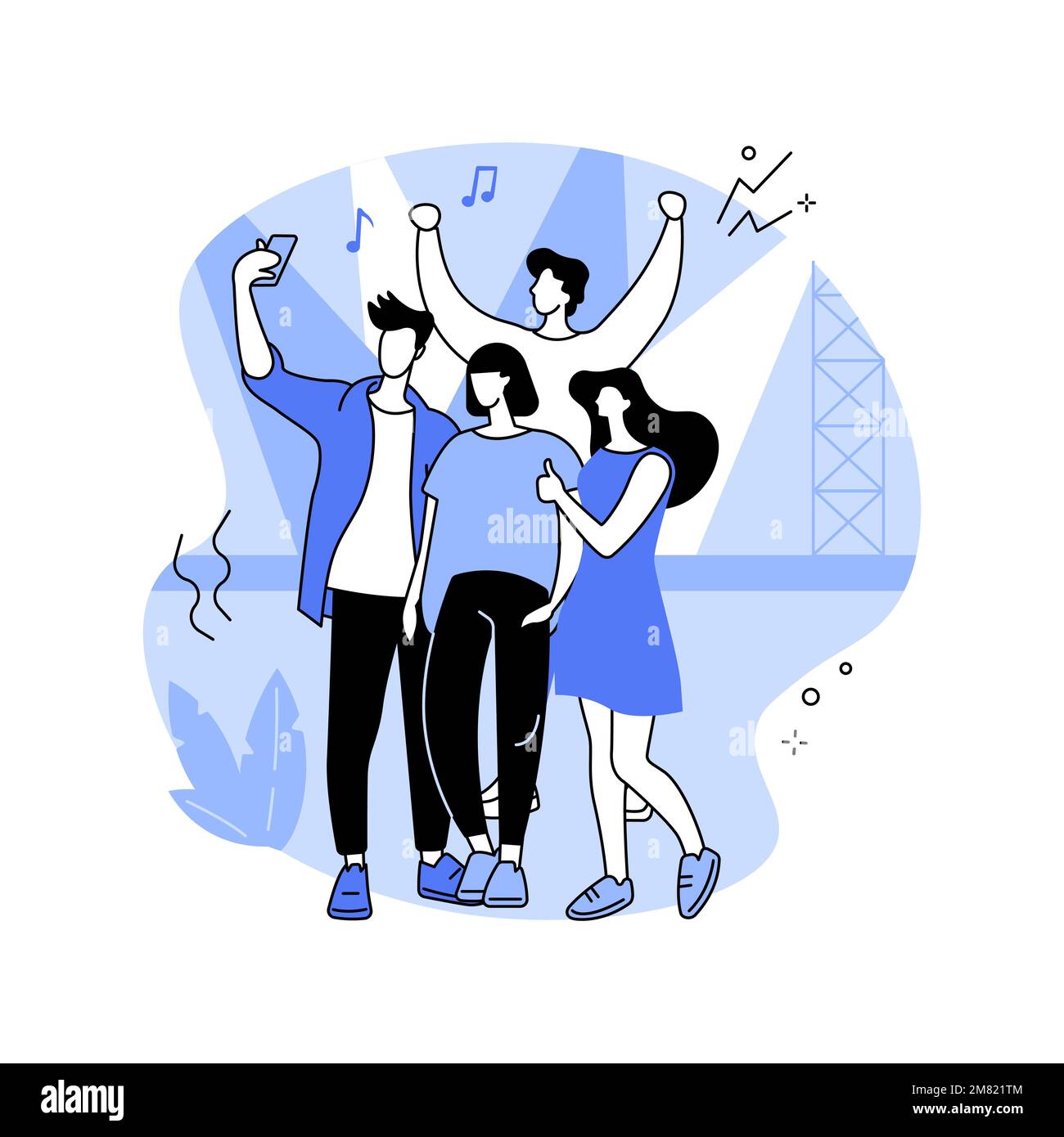 At the concert isolated cartoon vector illustrations Stock Vector Image ...