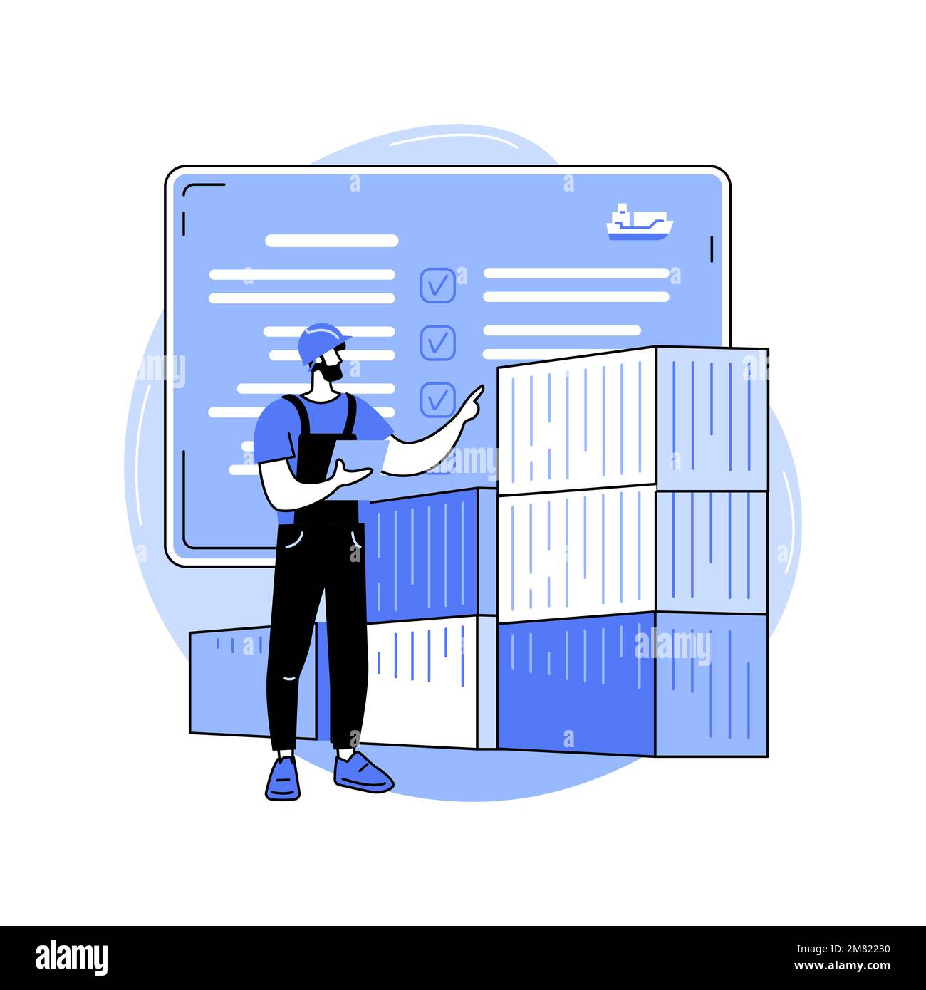 Supply chain management isolated cartoon vector illustrations Stock ...