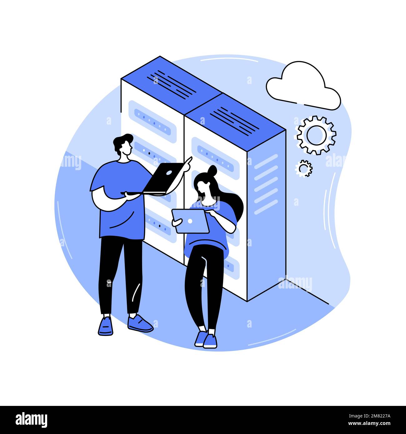 Cloud reliability engineer isolated cartoon vector illustrations Stock ...