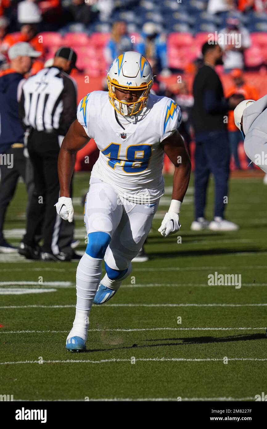 Los Angeles Chargers tight end Stone Smartt (48) against the Denver ...