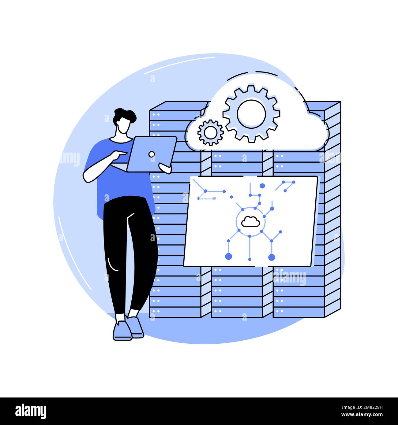 Cloud architect isolated cartoon vector illustrations Stock Vector ...