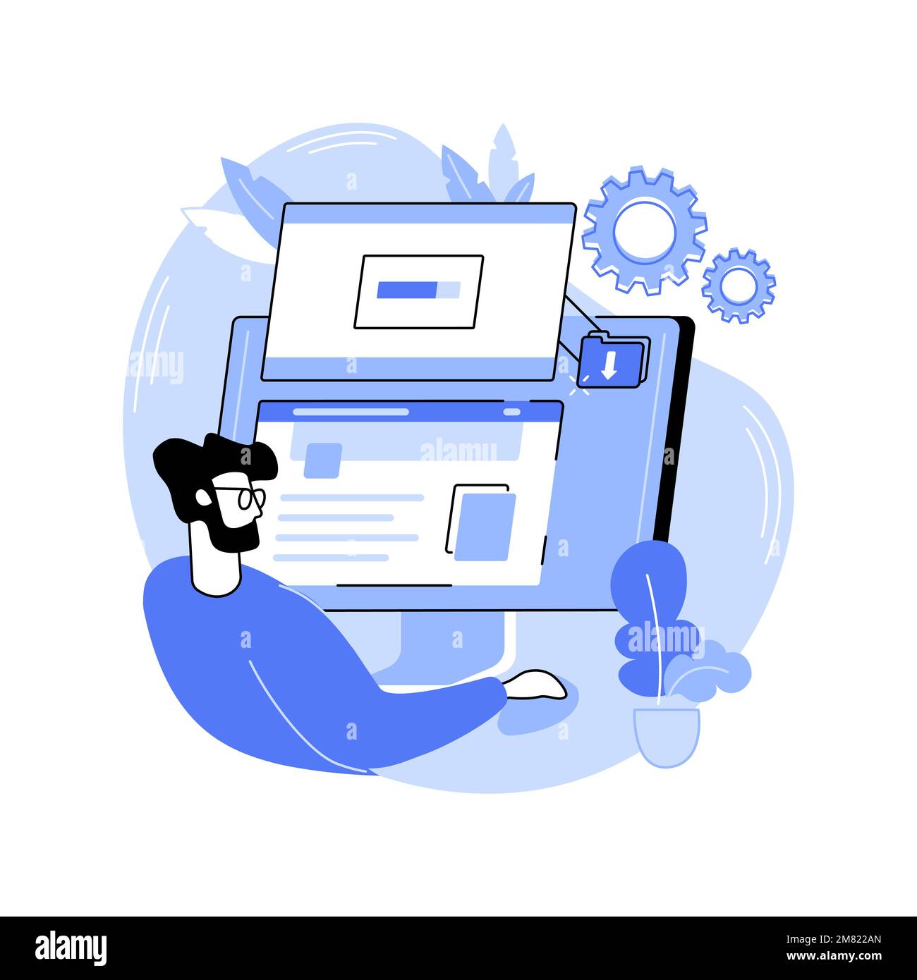 Software installation isolated cartoon vector illustrations Stock ...
