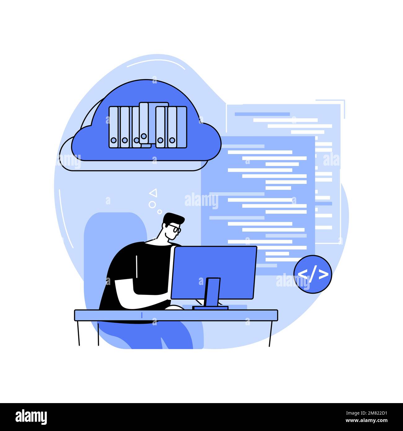 DevOps cloud engineer isolated cartoon vector illustrations Stock ...
