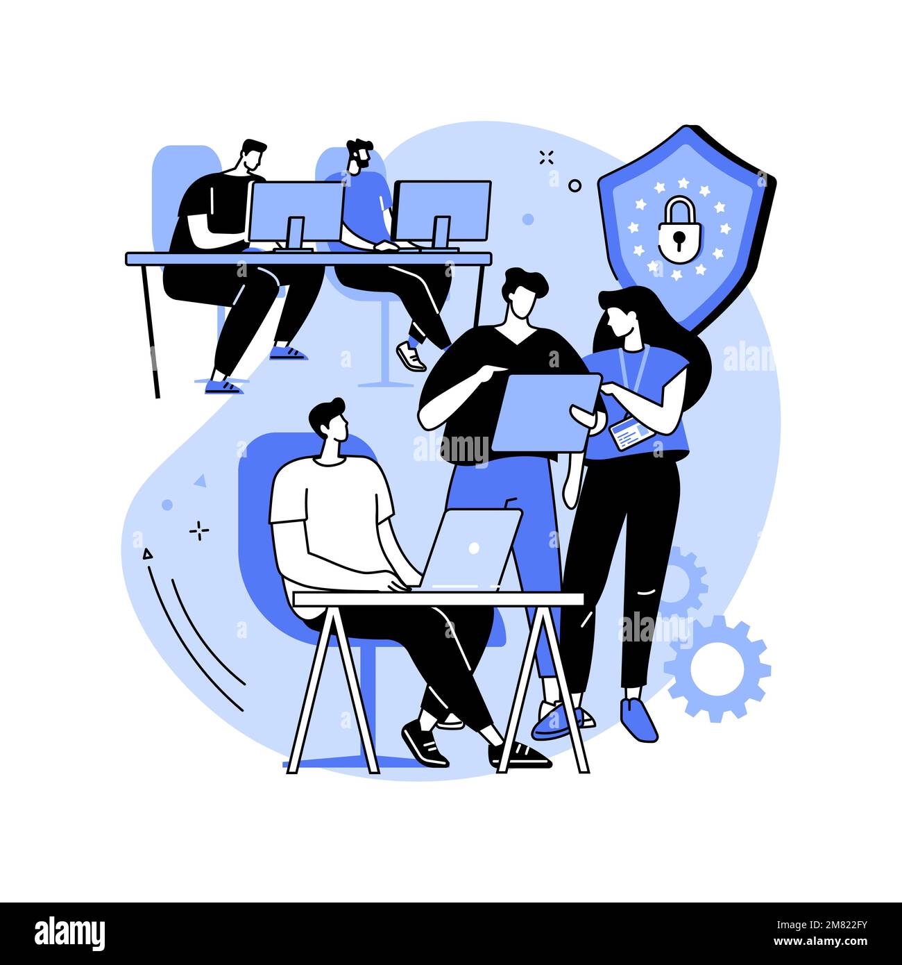 Chief security officer isolated cartoon vector illustrations Stock ...