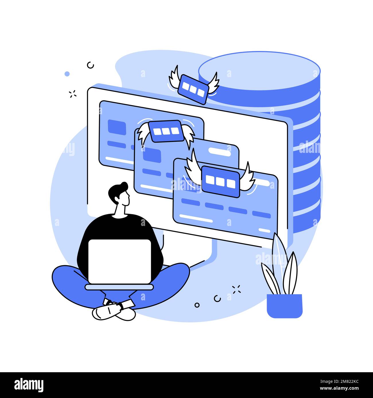 Tokenization isolated cartoon vector illustrations Stock Vector Image ...