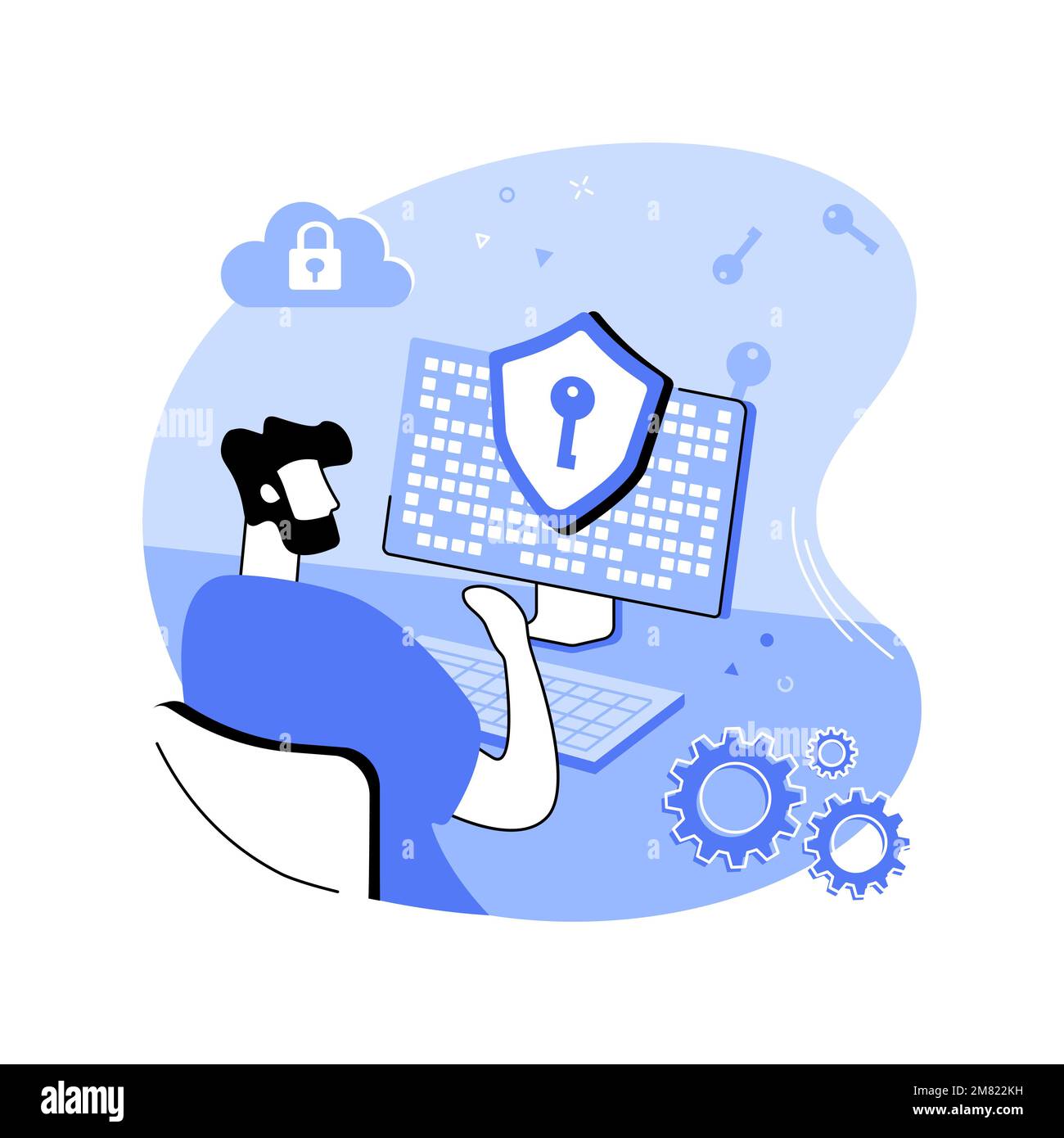 Encryption isolated cartoon vector illustrations Stock Vector Image ...