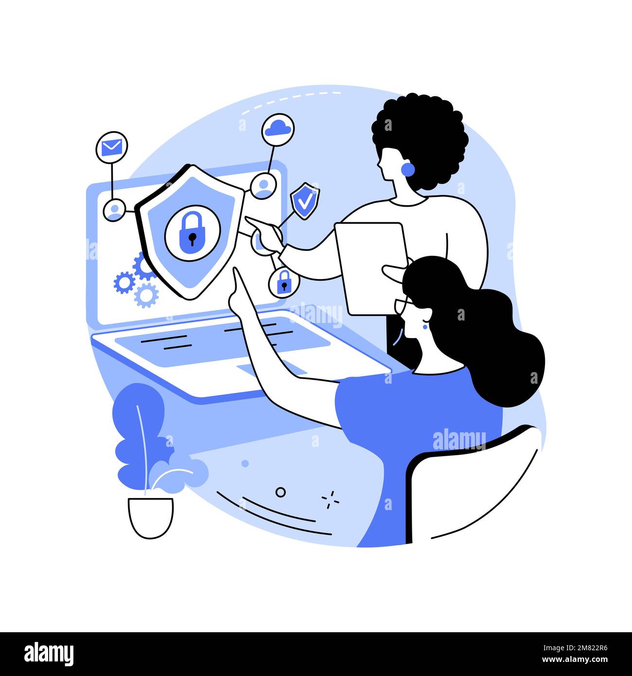 Information security consultant isolated cartoon vector illustrations ...