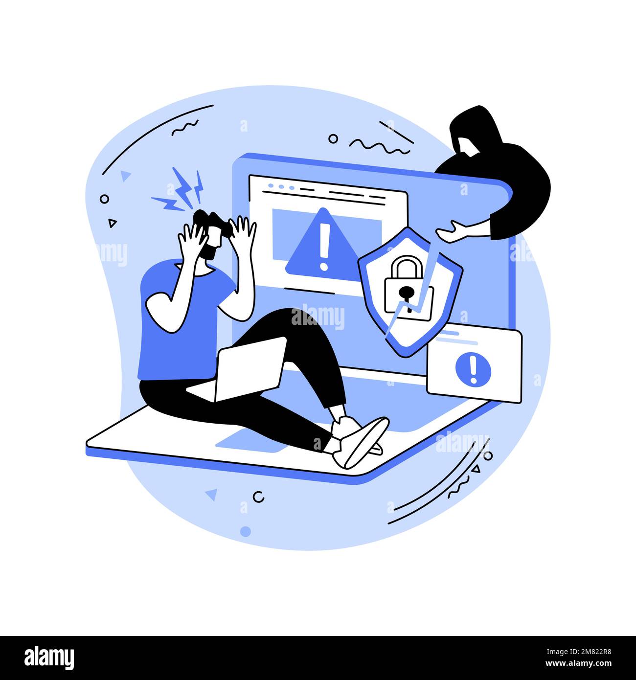 Breach detection isolated cartoon vector illustrations Stock Vector ...