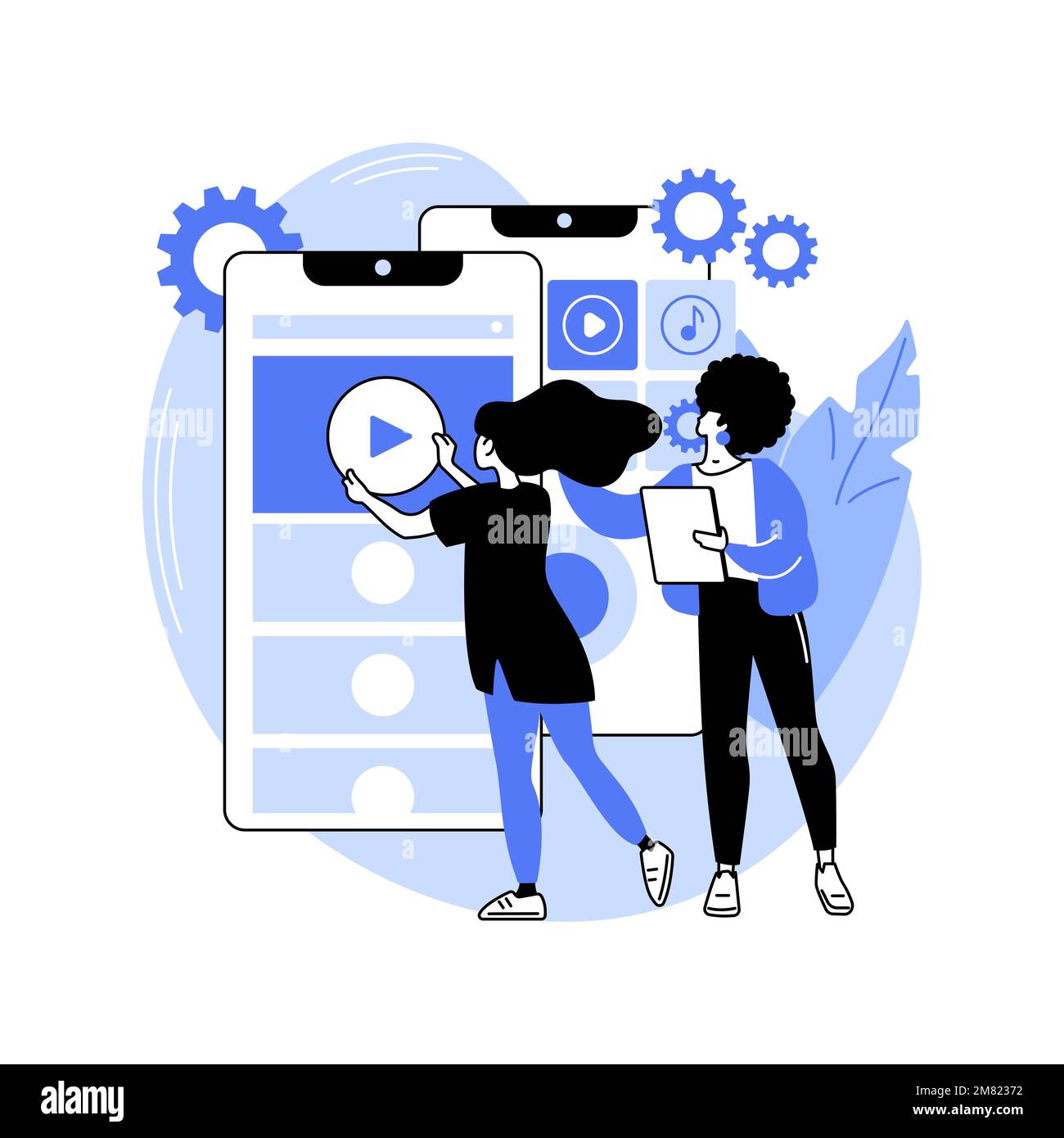 UI UX design software isolated cartoon vector illustrations Stock ...