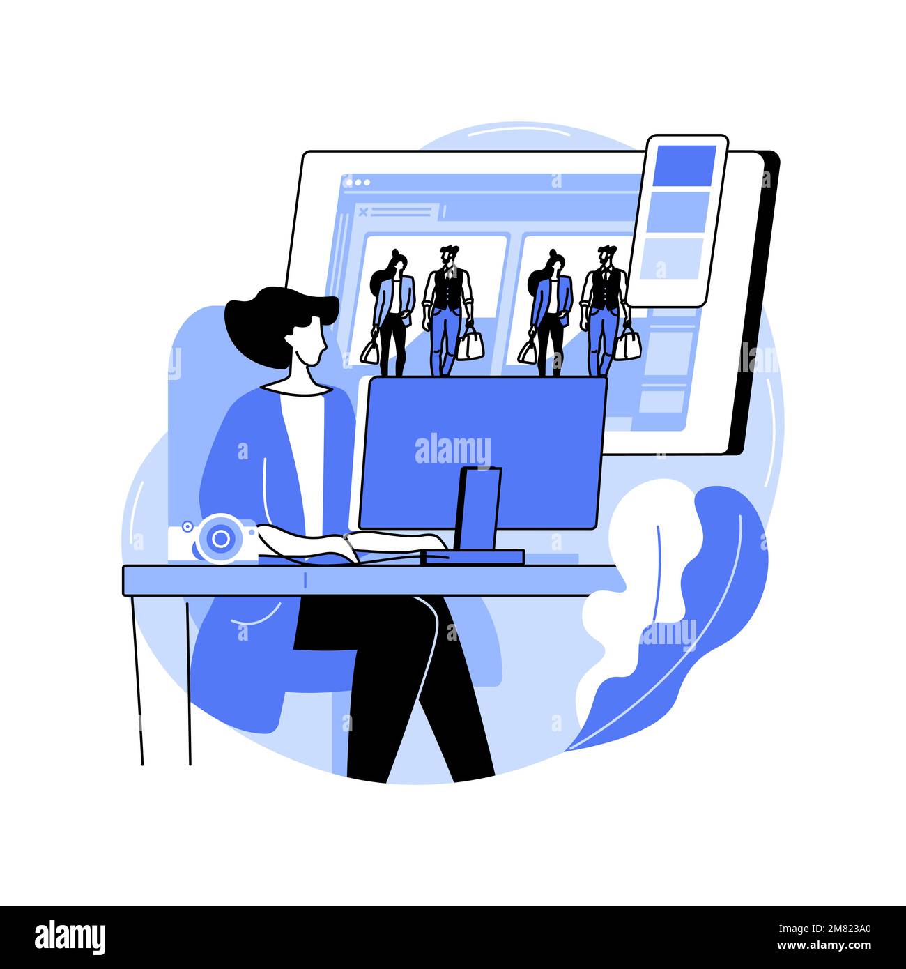 Photo editing software isolated cartoon vector illustrations Stock ...