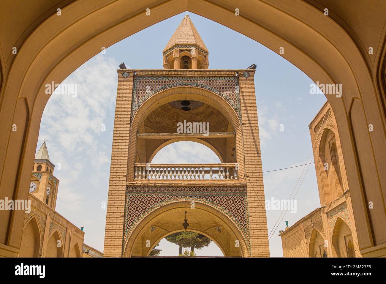 Bell tower of the Vank cathedral in Isfahan, Iran Stock Photo - Alamy