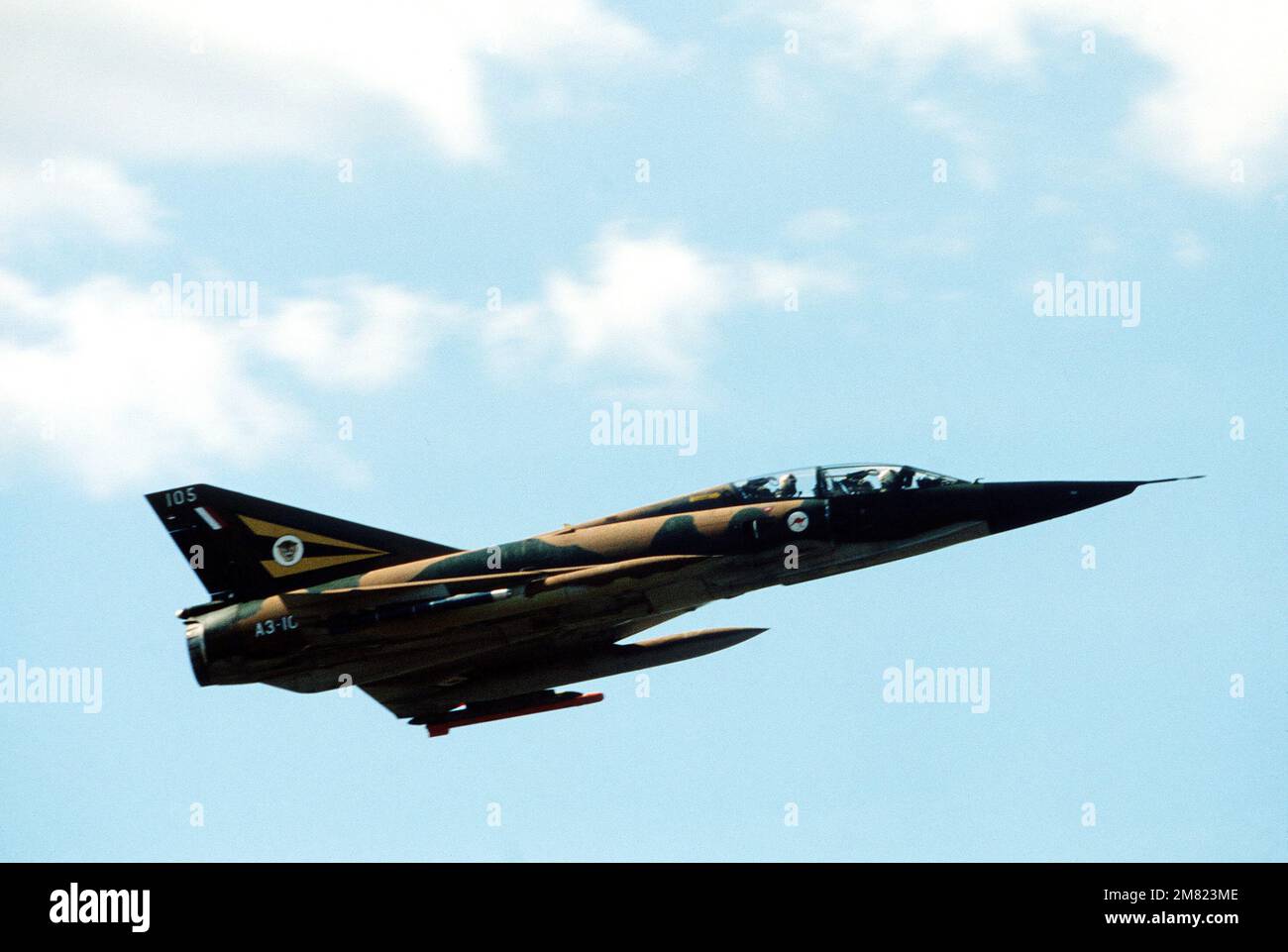 A right side view of a Royal Australian Air Force (RAAF) Mirage III-D ...