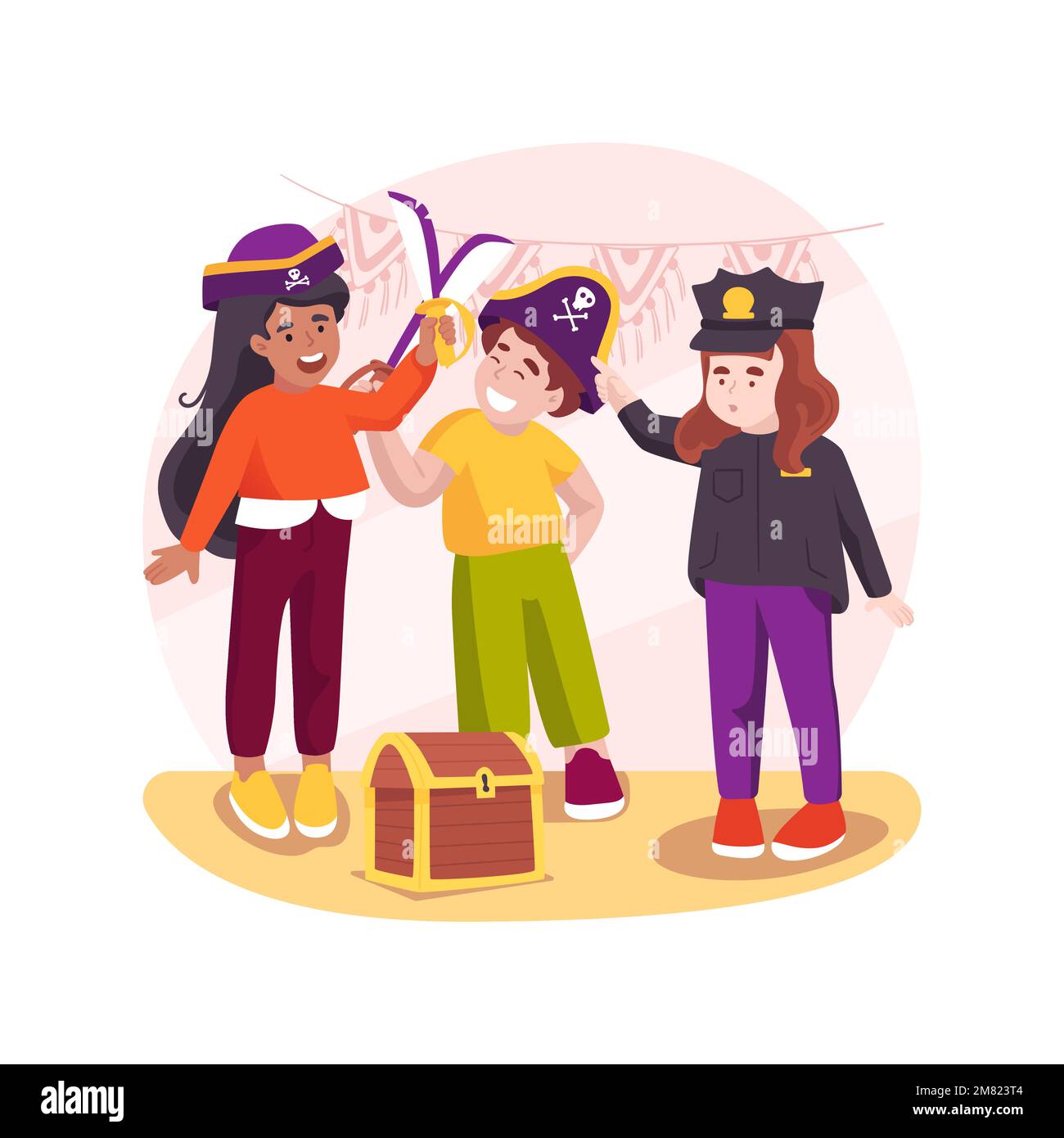 Dressing up game isolated cartoon vector illustration Stock Vector ...