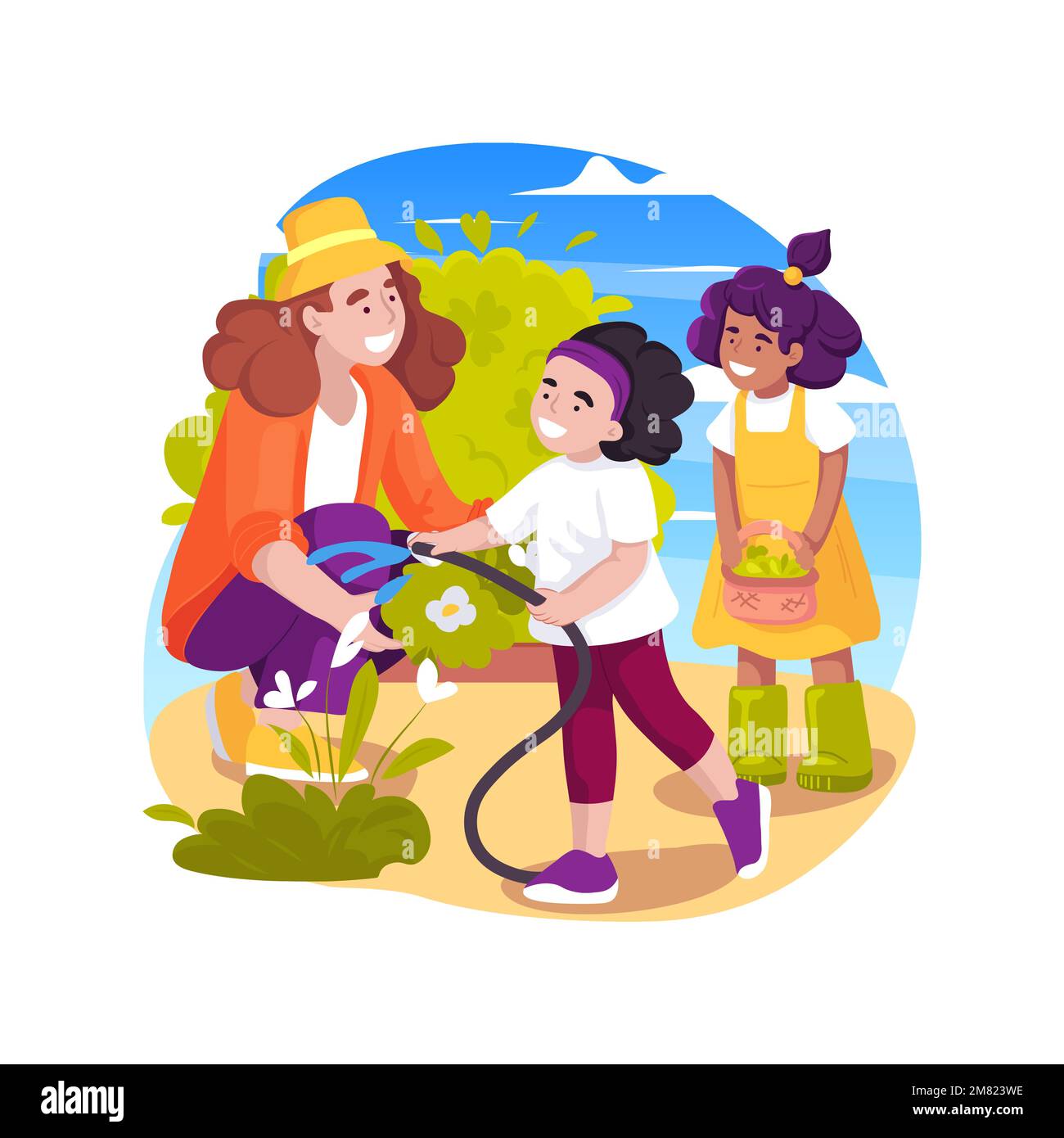 Community gardening isolated cartoon vector illustration Stock Vector ...