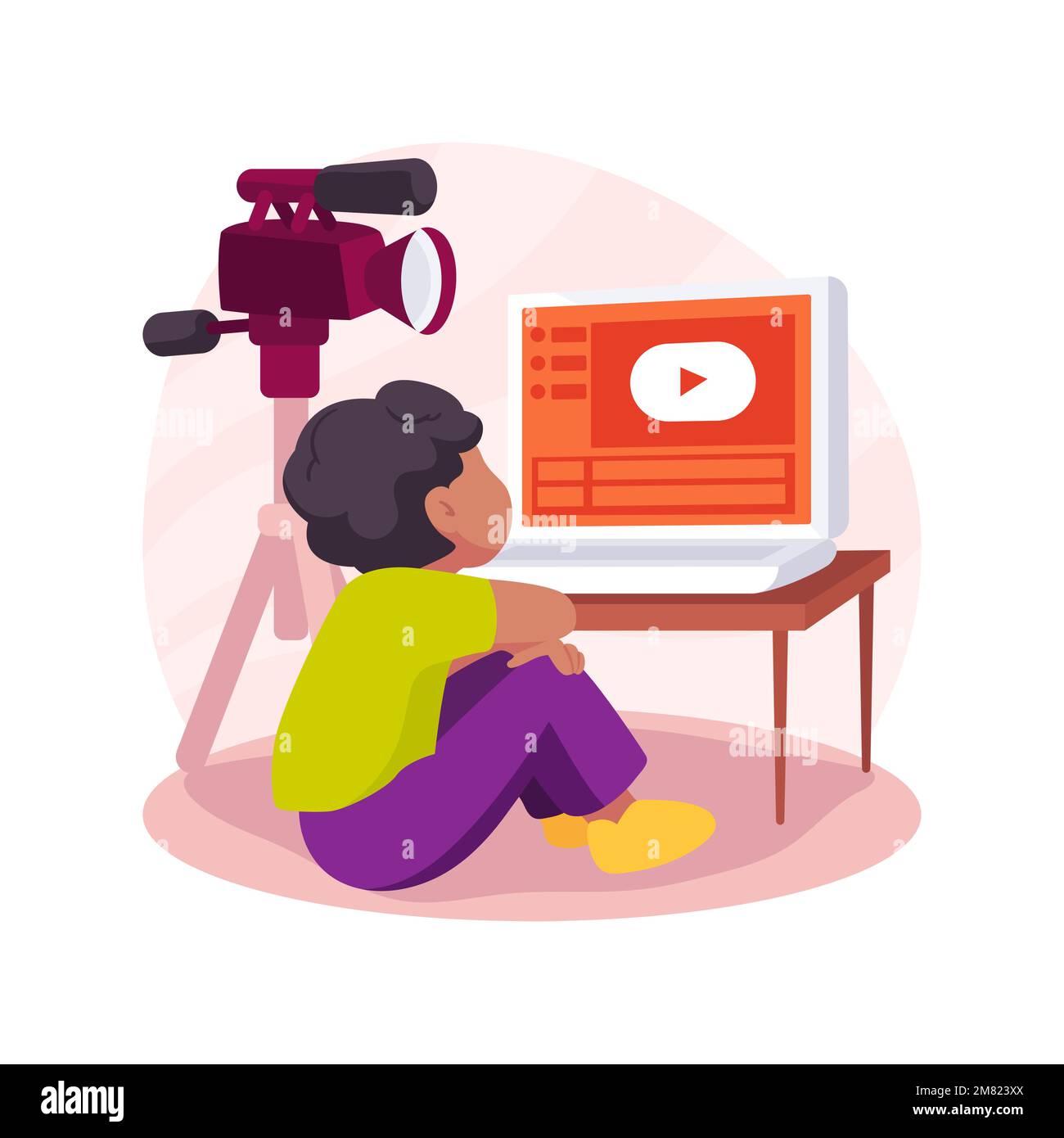 Video and animation class isolated cartoon vector illustration Stock ...