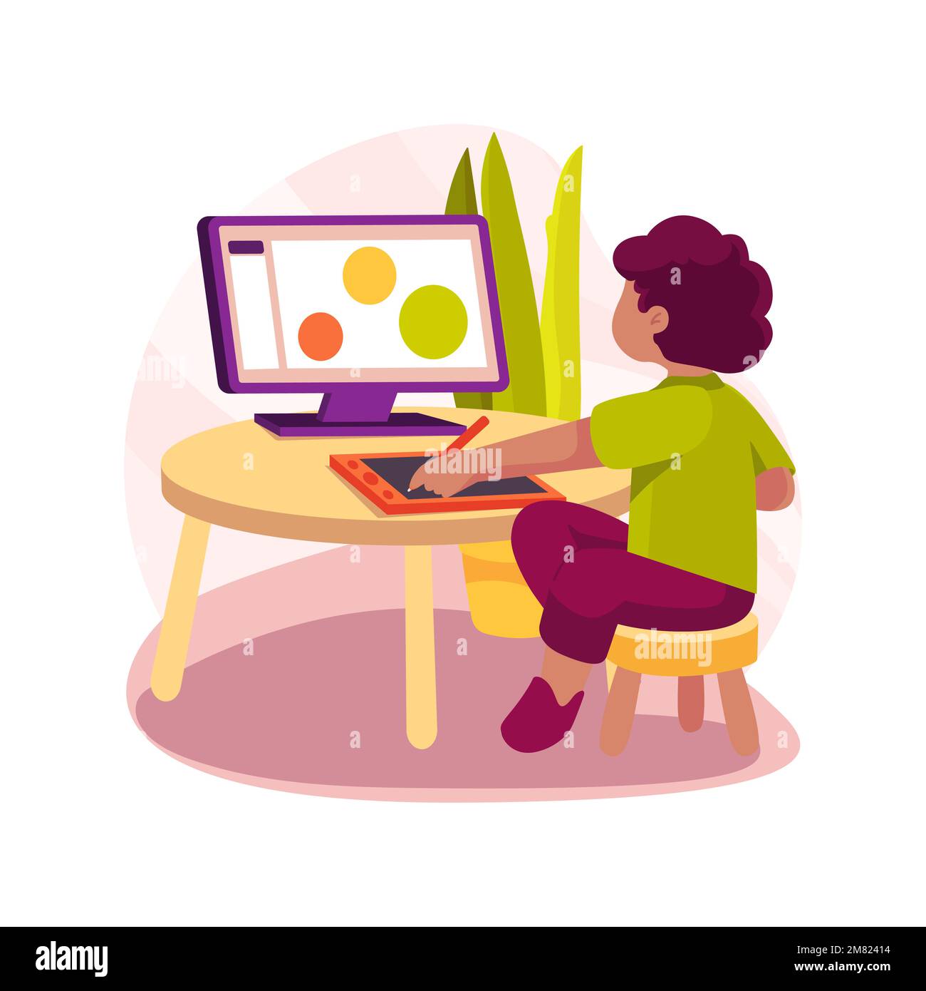 Graphic design online class isolated cartoon vector illustration Stock ... Graphic design online class isolated cartoon vector illustration Stock ...
