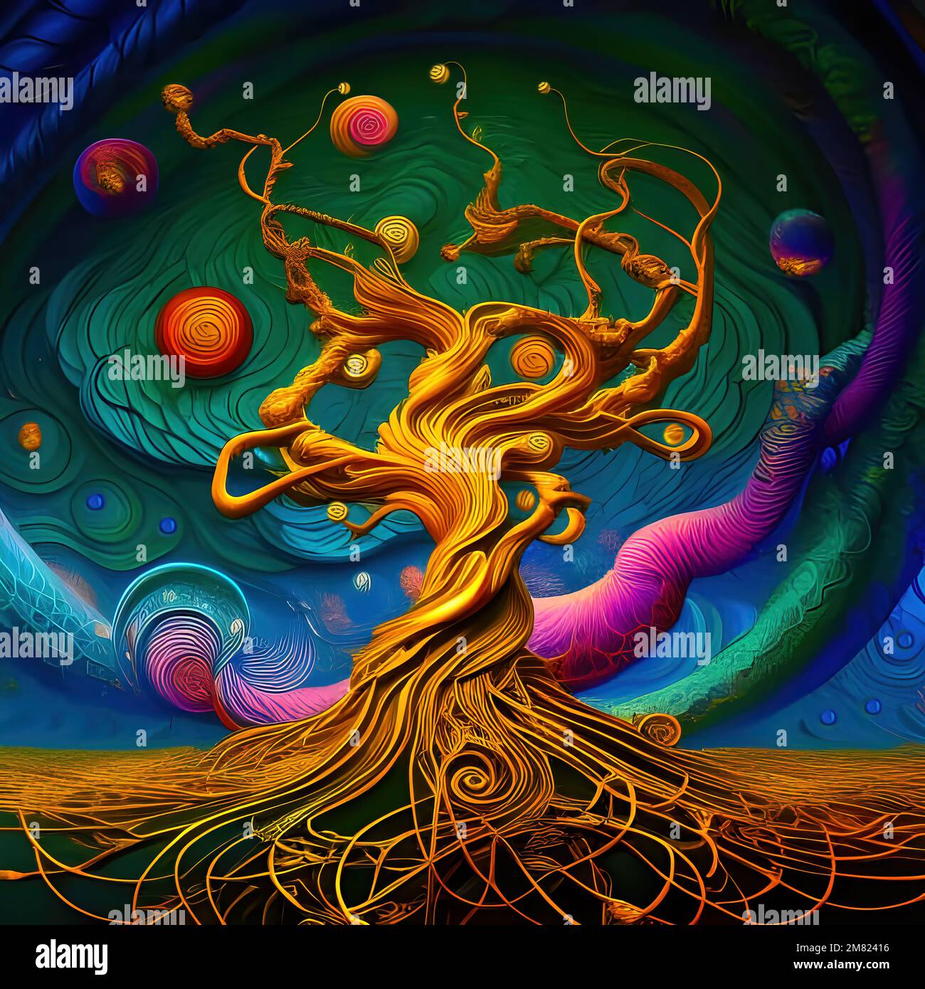 Swirly tree hi-res stock photography and images - Alamy