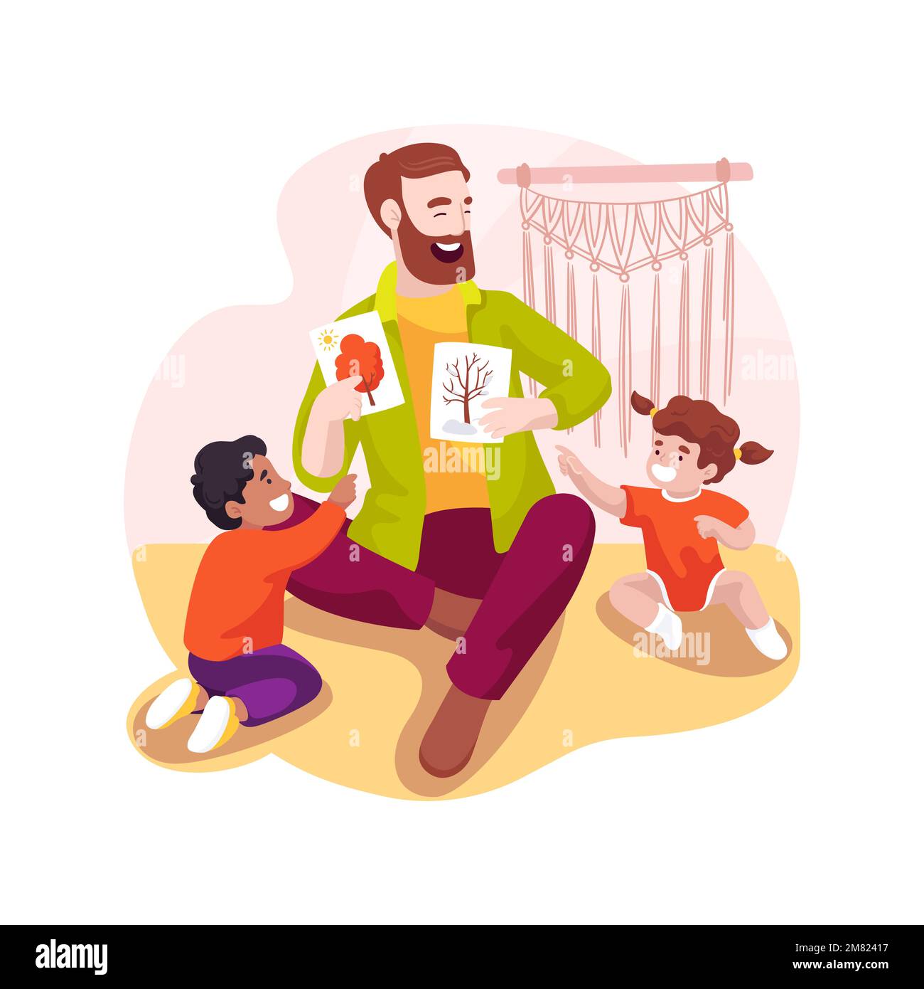 Learn season change isolated cartoon vector illustration Stock Vector ...