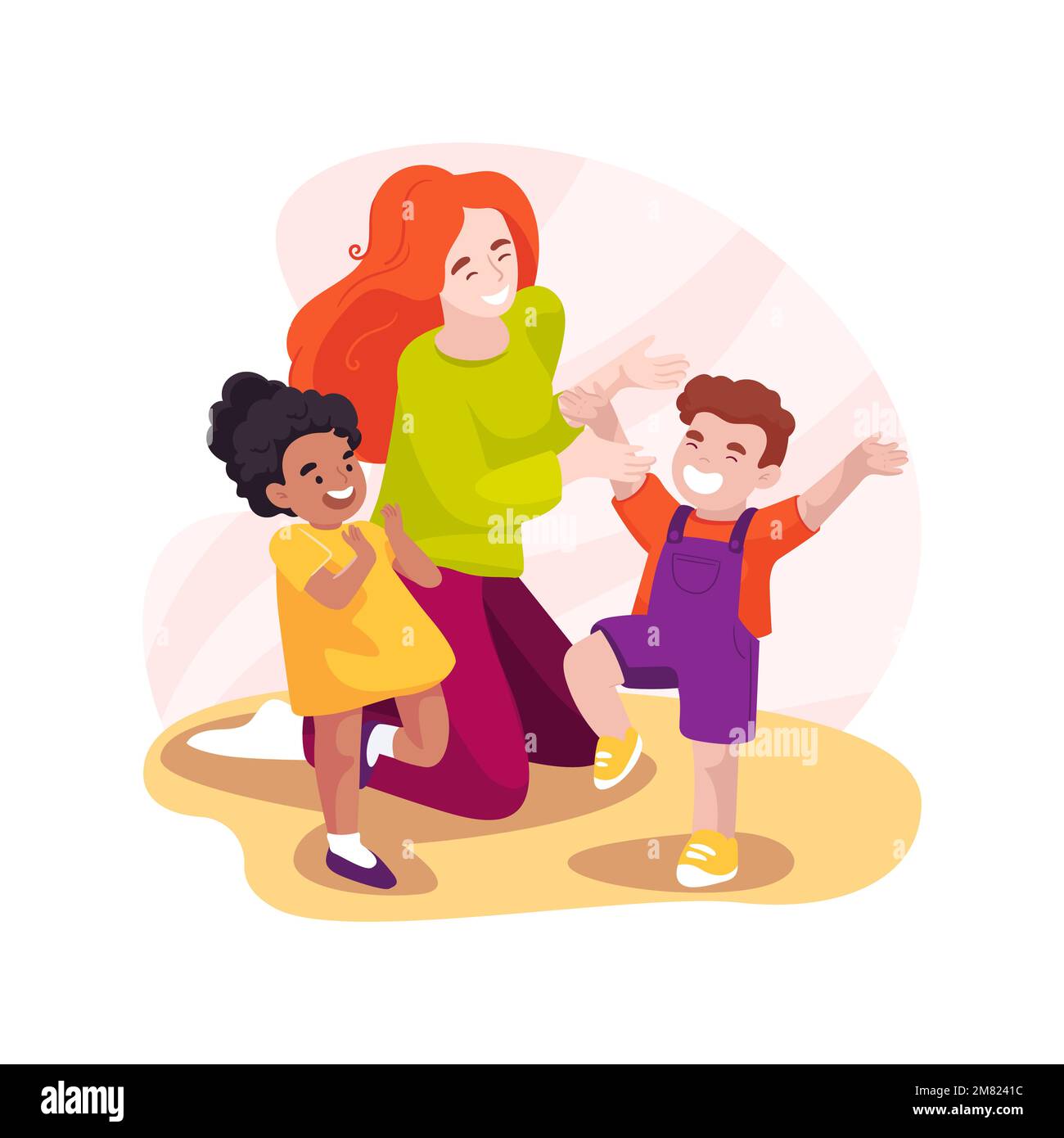 Balancing on one foot isolated cartoon vector illustration Stock Vector ...