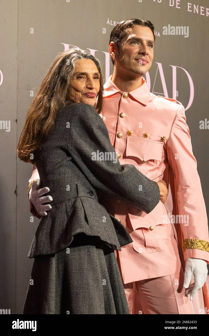 Eduardo Casanova (r) and Angela Molina attend the premiere of "La ...