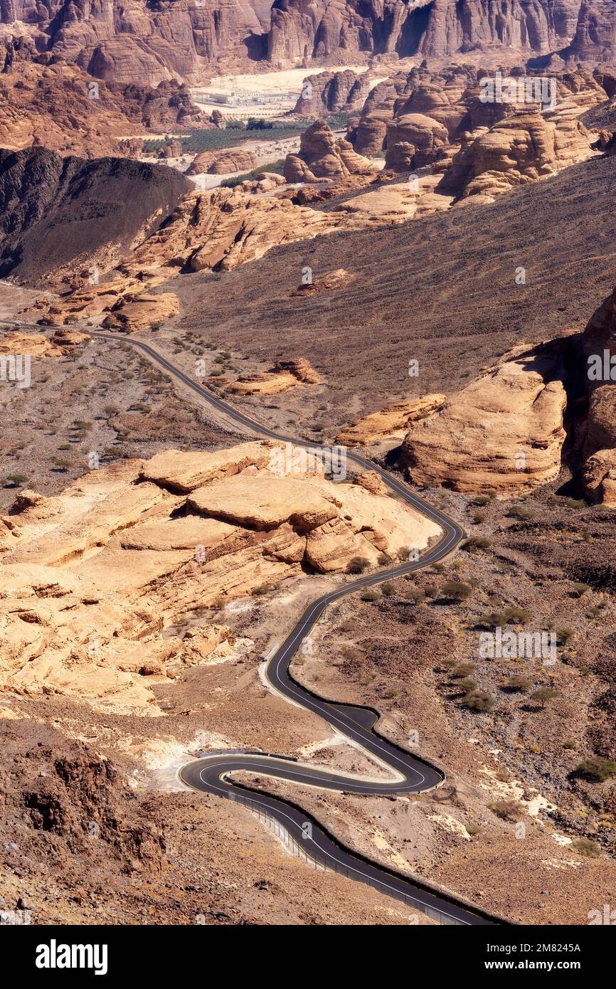 Road through the desert in Saudi Arabia taken in May 2022 Stock Photo ...