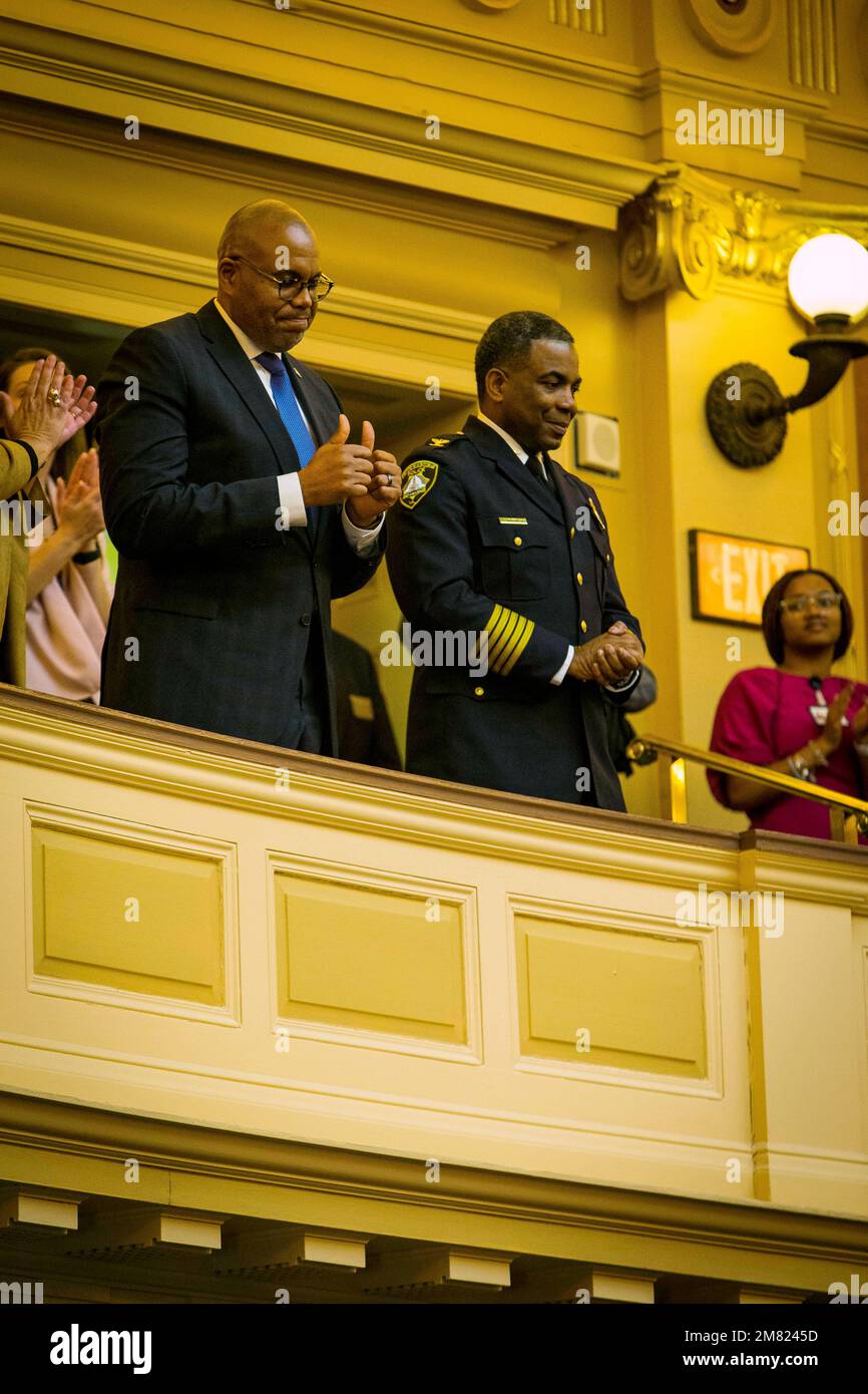 Petersburg, Va., Mayor Samuel Parham, left, and Petersburg Police Chief ...