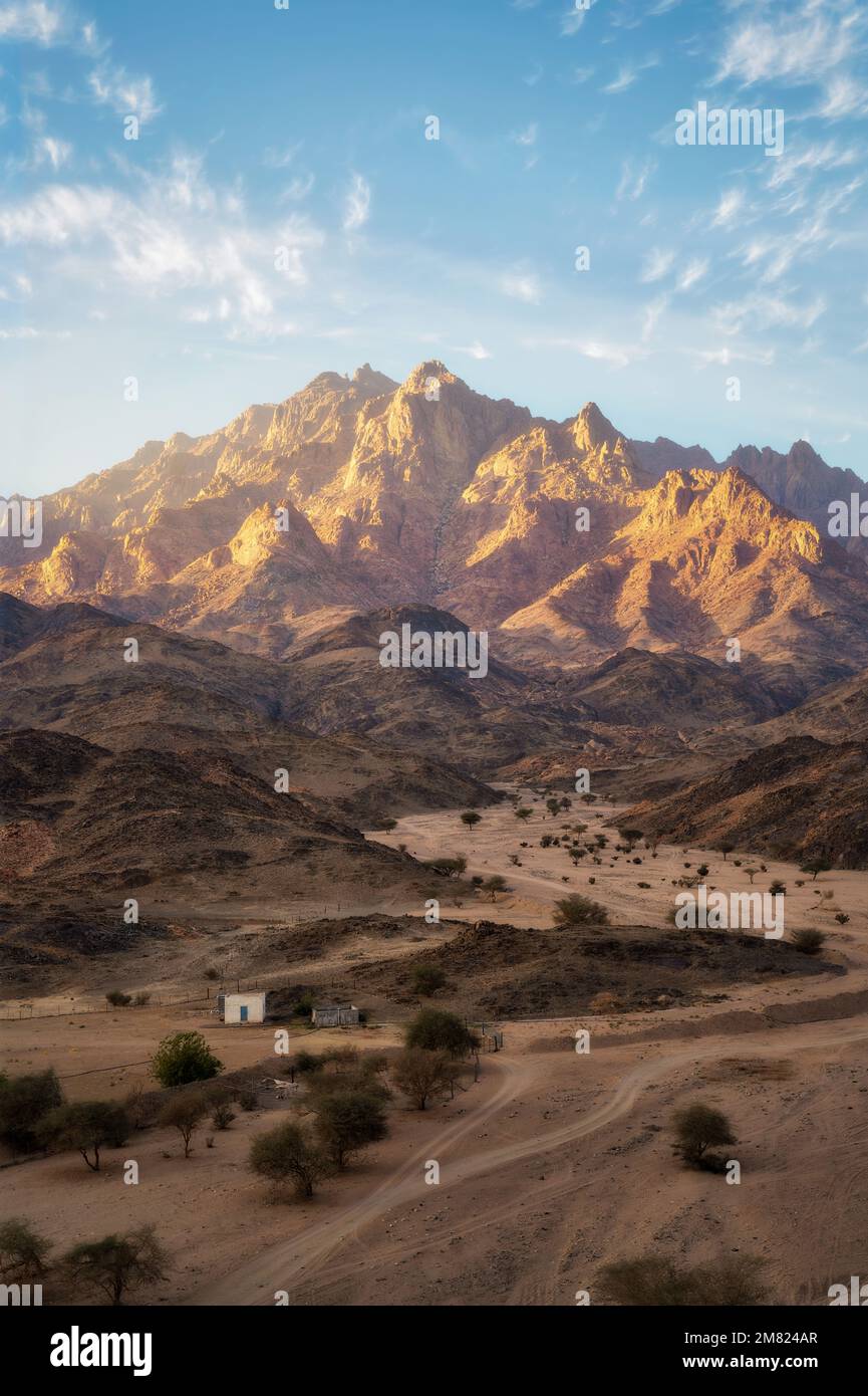 Mountains in the desert in Saudi Arabia taken in January 2022 Stock ...