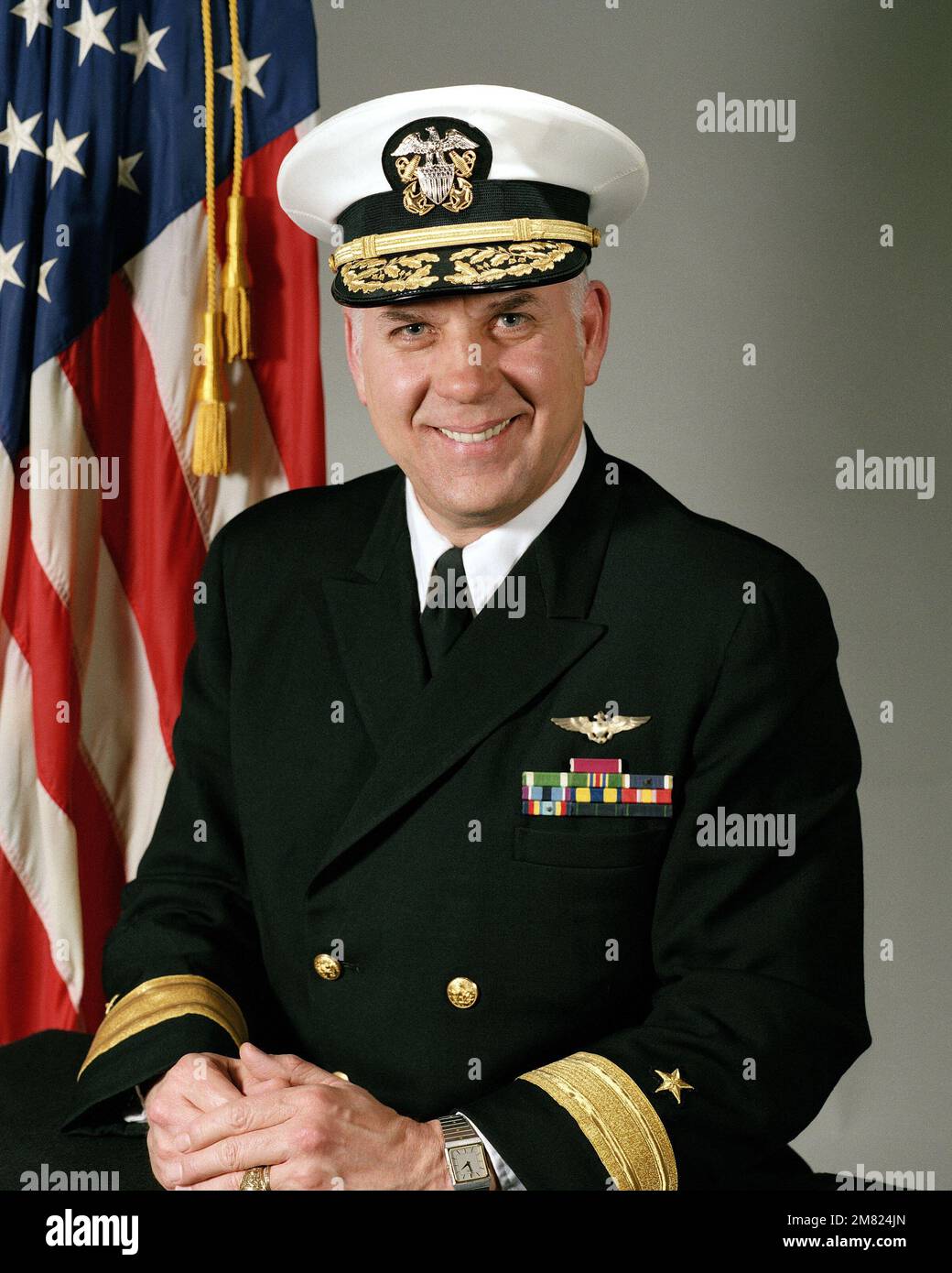 Commodore Dennis M. Brooks, USN (covered). Country: Unknown Stock Photo ...