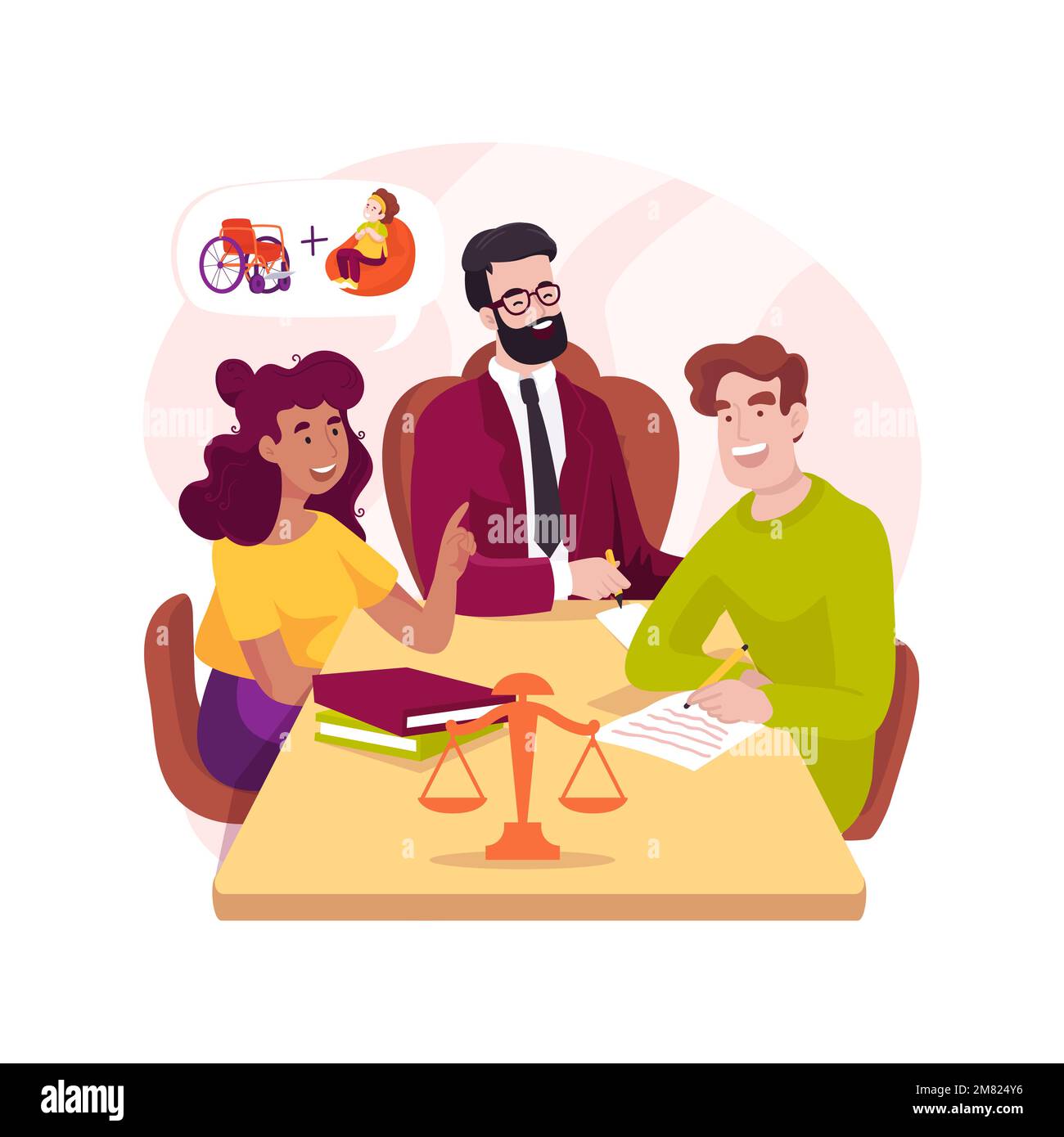 Legal assistance isolated cartoon vector illustration Stock Vector ...