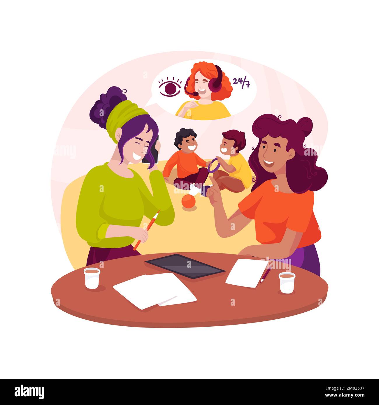 Support group session isolated cartoon vector illustration Stock Vector ...