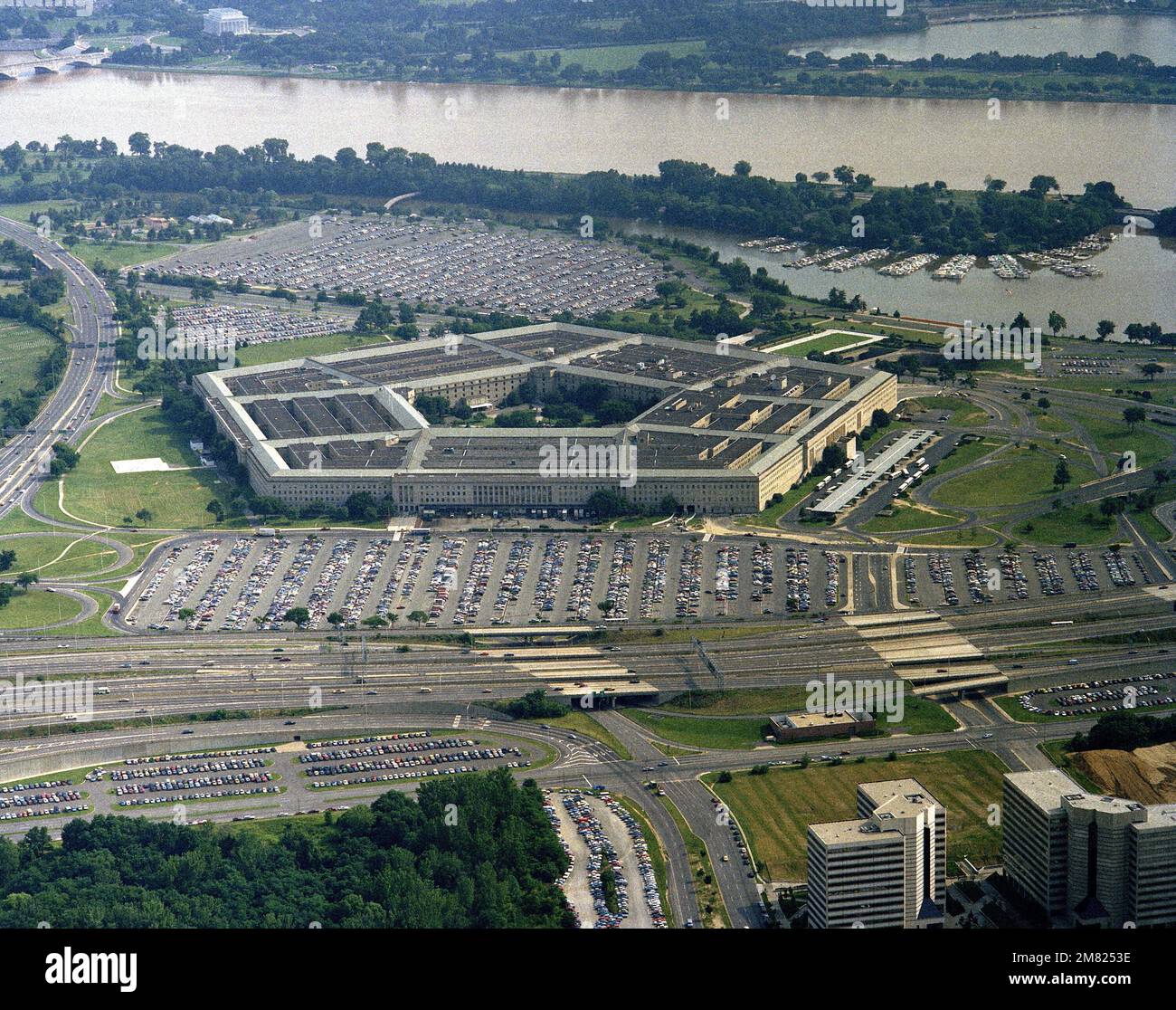 An aerial view of the Pentagon. Base: Arlington State: Virginia (VA ...