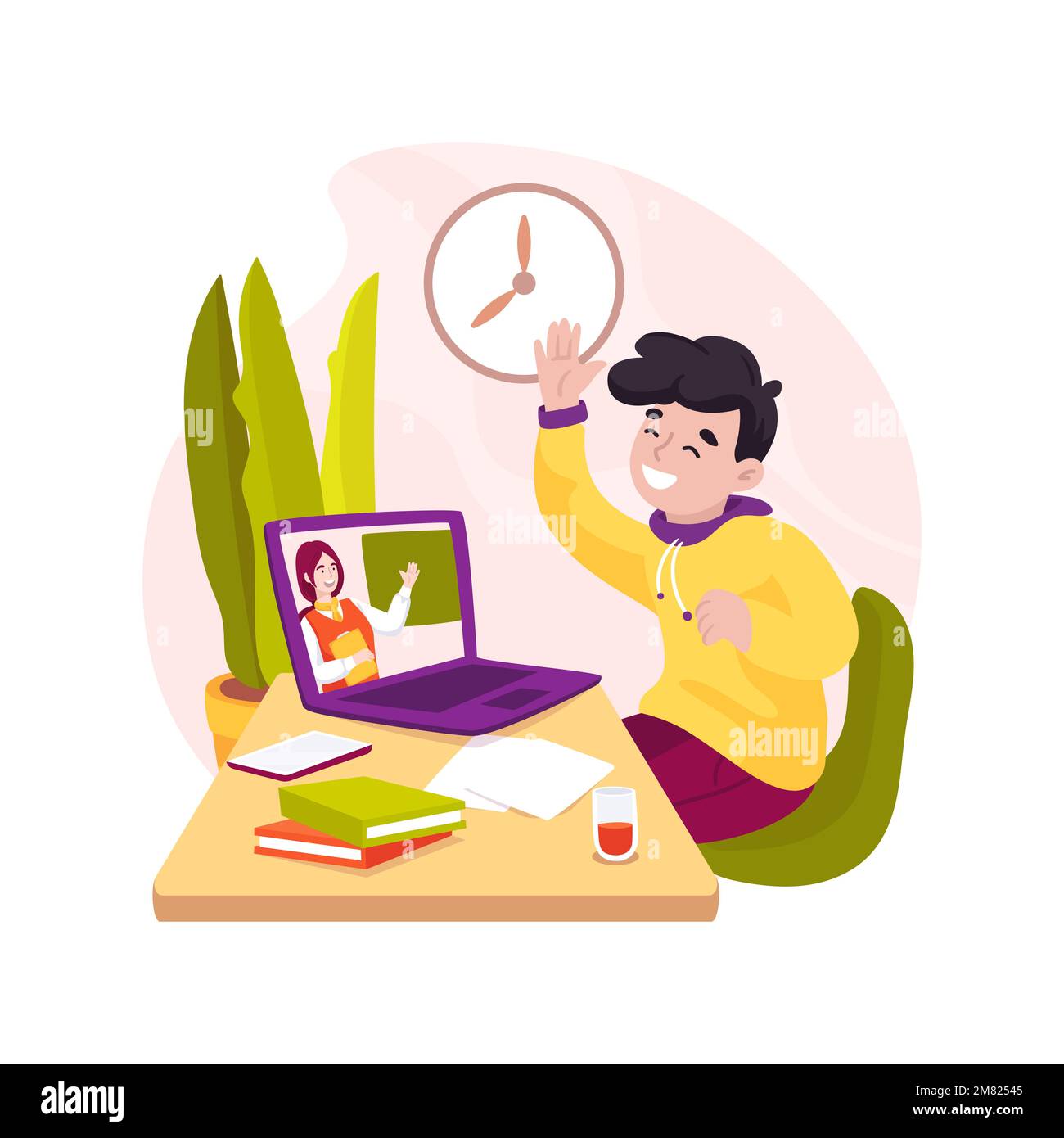 Say hello to class Stock Vector Images - Alamy