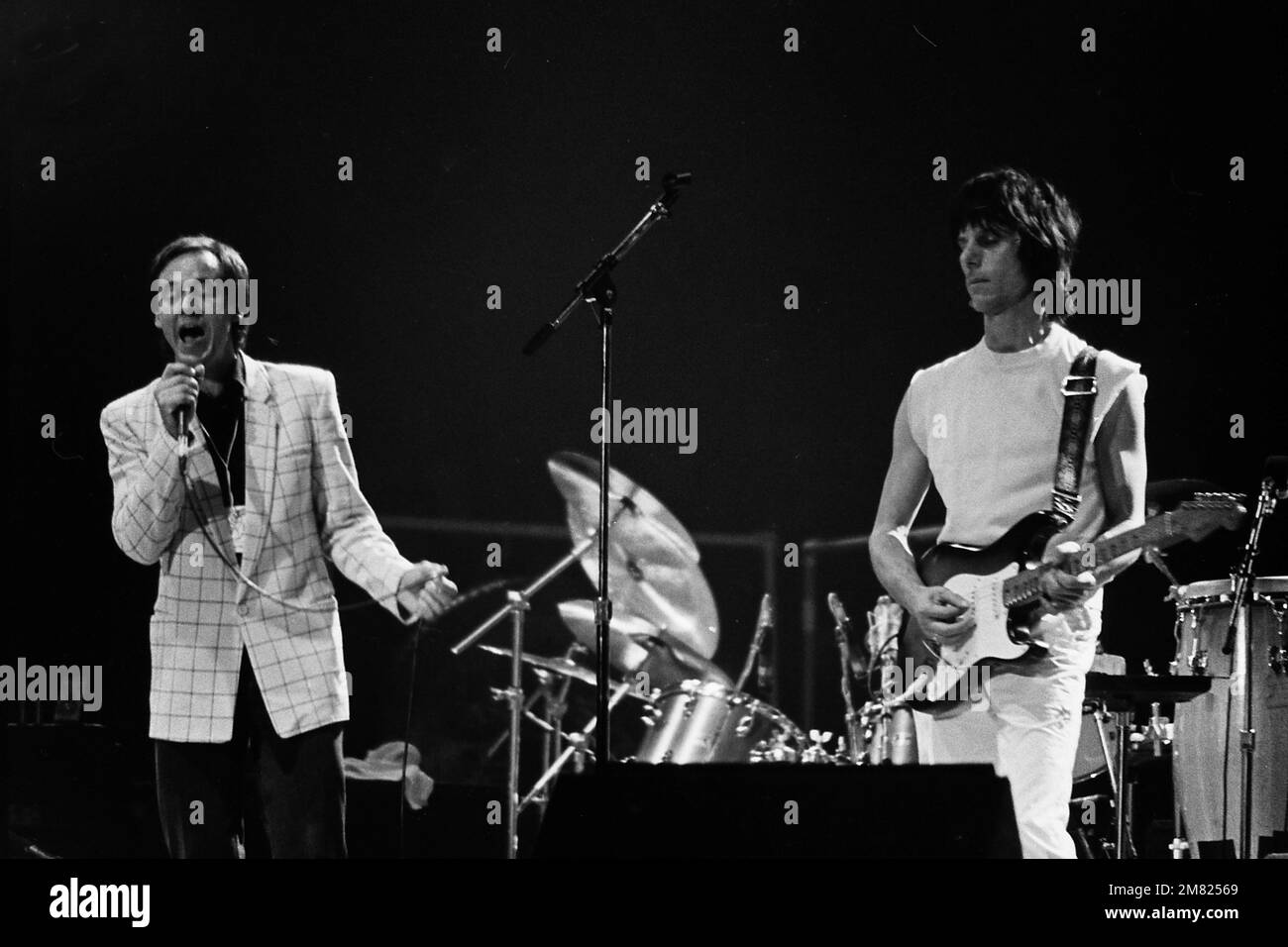 Kenny Jones and Jeff Beck in Concert during the ARMS tour in Los ...