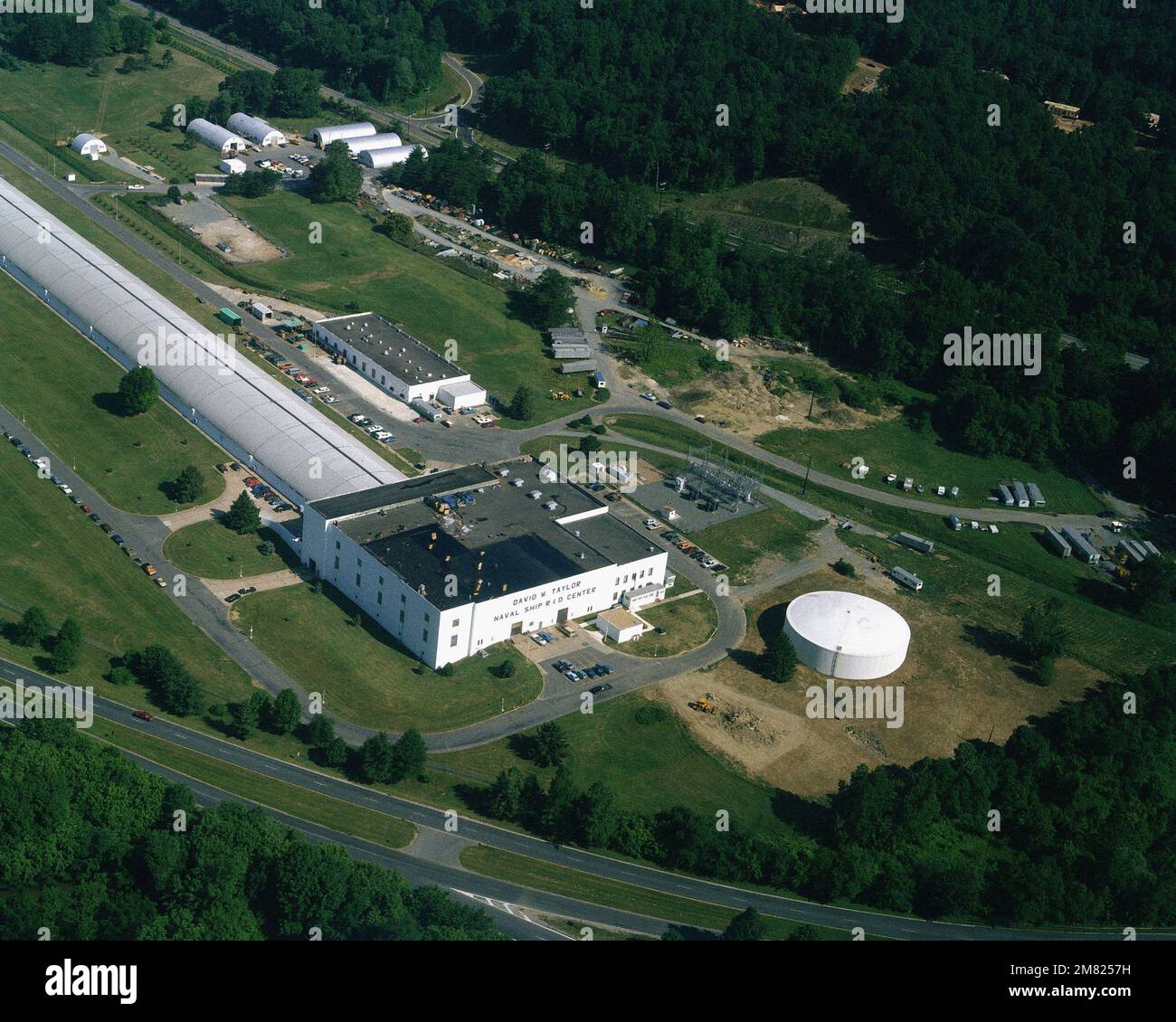 An aerial view of the David W. Taylor Naval Ship Research and ...