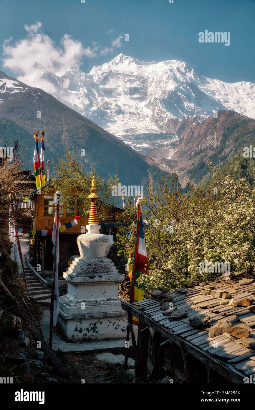 Annapurna Circuit in Black and White taken in April 2022 Stock Photo ...