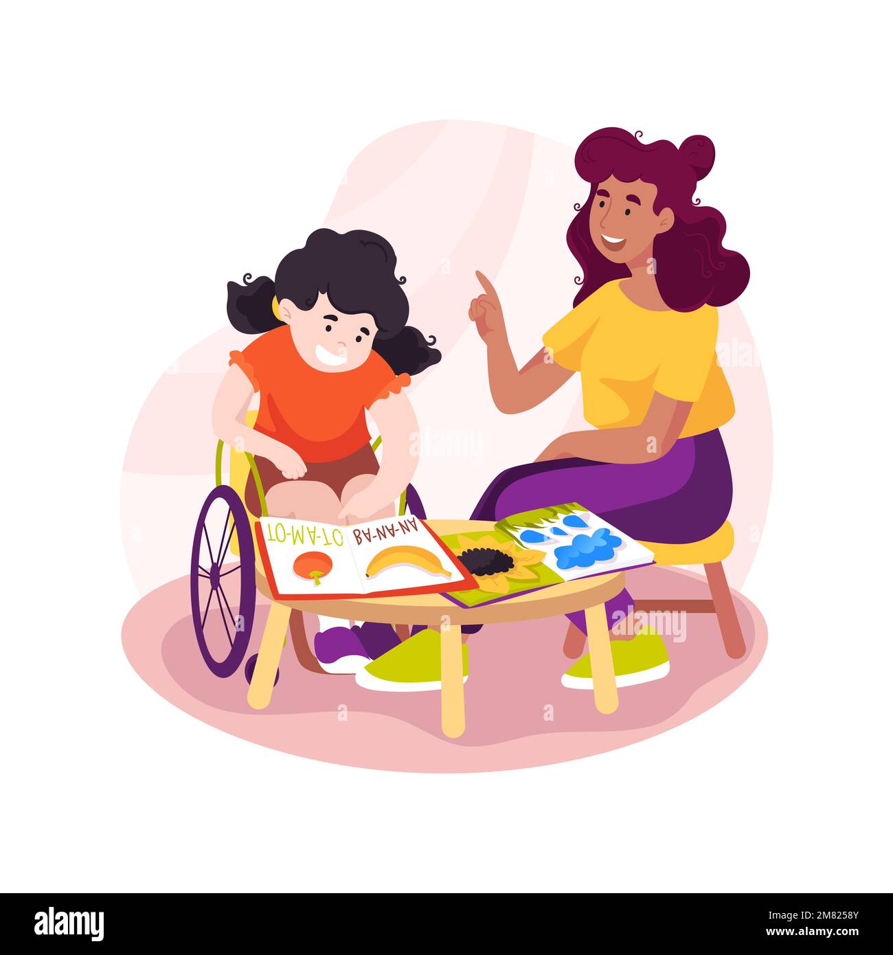 In-home tutoring isolated cartoon vector illustration Stock Vector ...