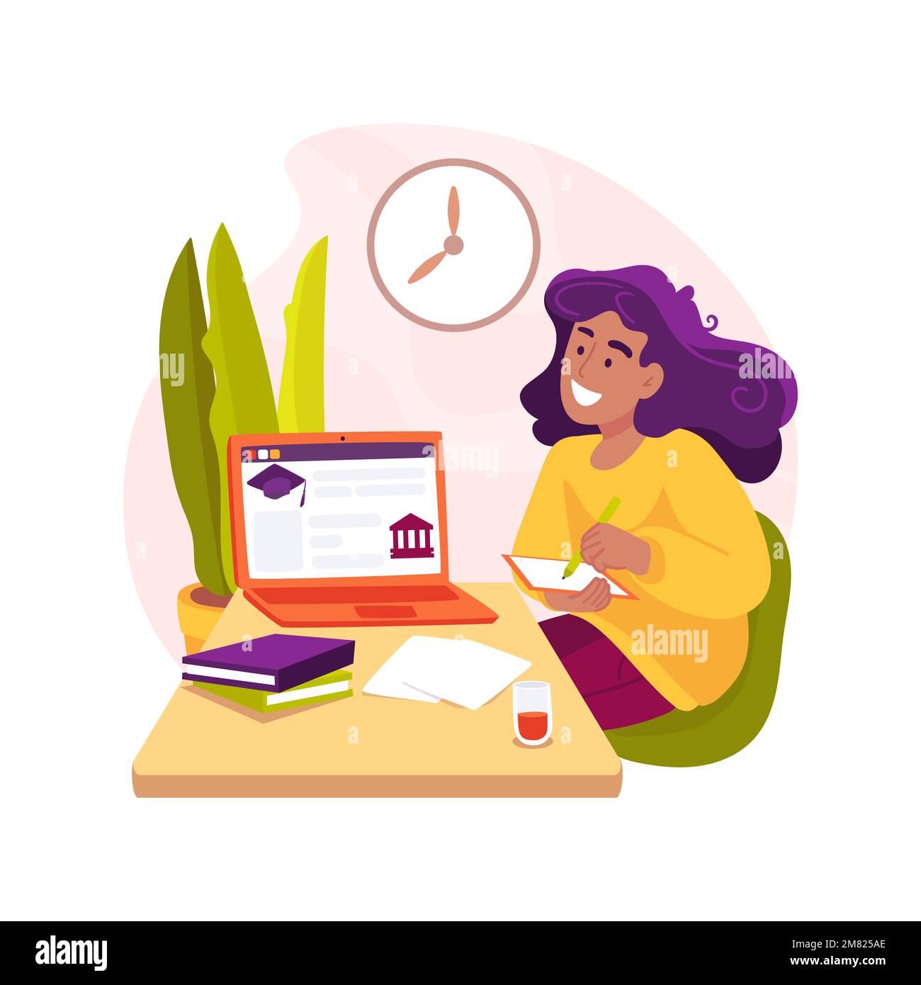 Choosing a college isolated cartoon vector illustration Stock Vector ...