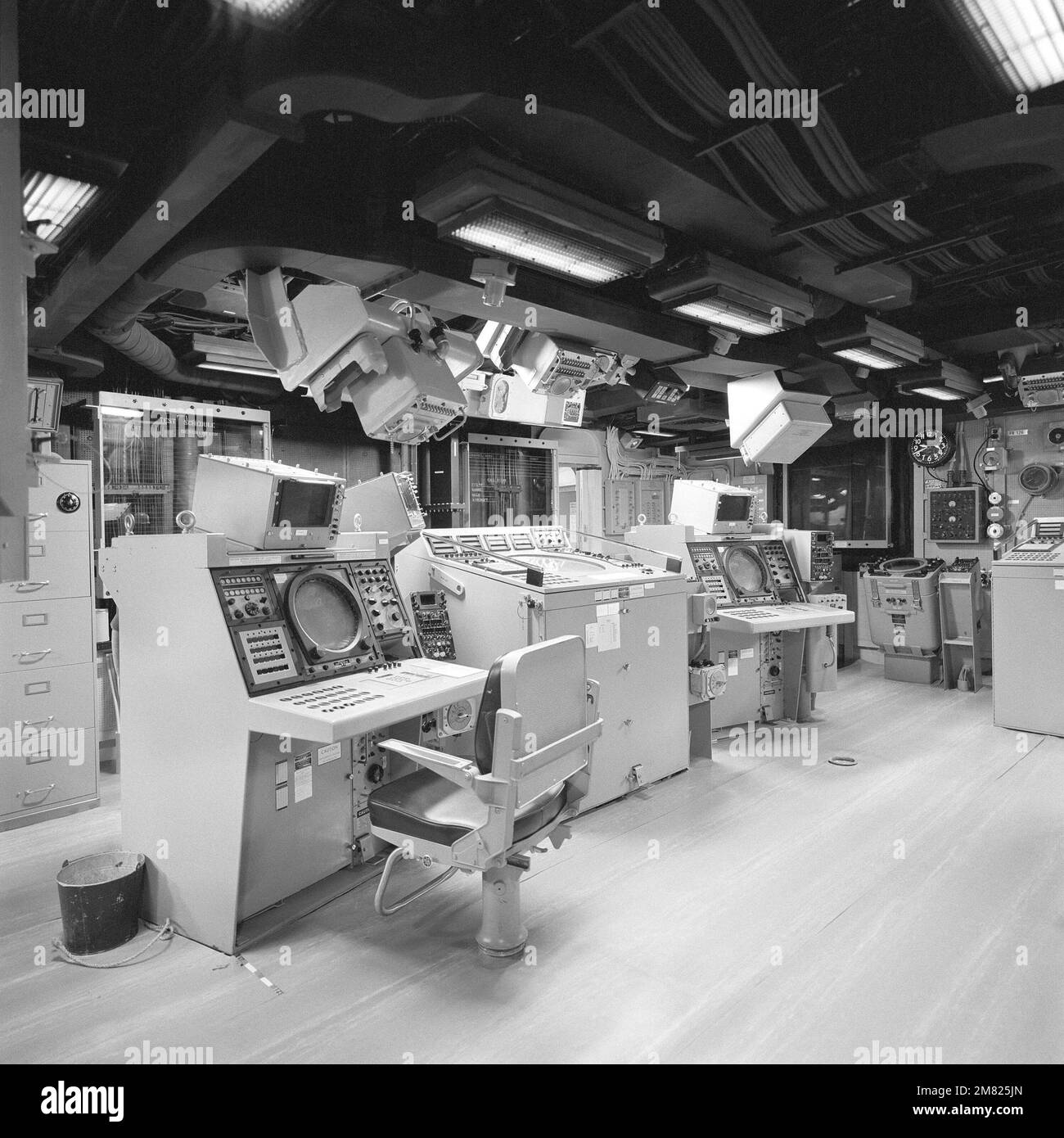 The Combat Information Center (CIC) room of the guided missile frigate ...